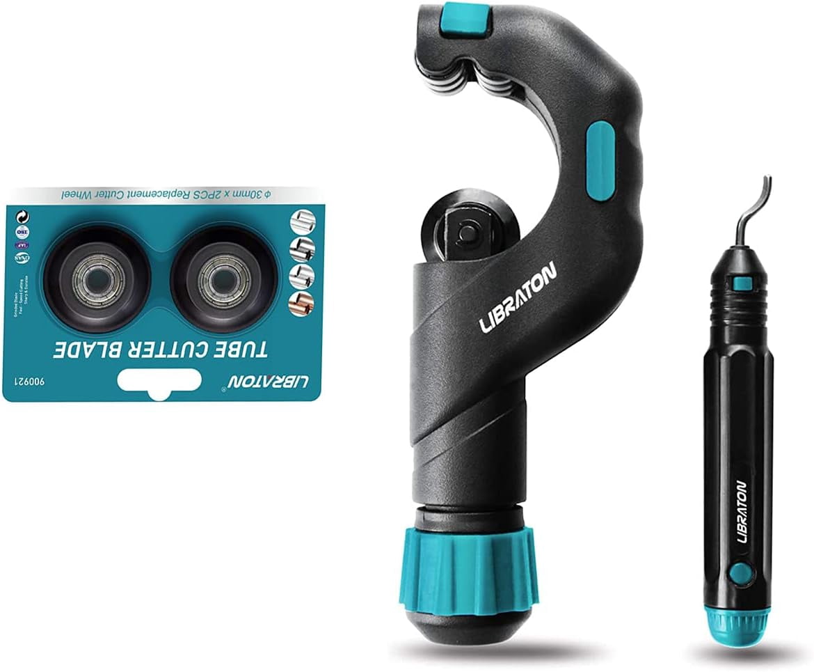 Libraton Pipe Cutter, Tubing Cutter 3/16" to 2" Outer Diameter, Copper ...