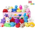 SYNCFUN 25 Pcs Mochi Squishy Toys for Kids Mini Kawaii Squishies Fidget ...