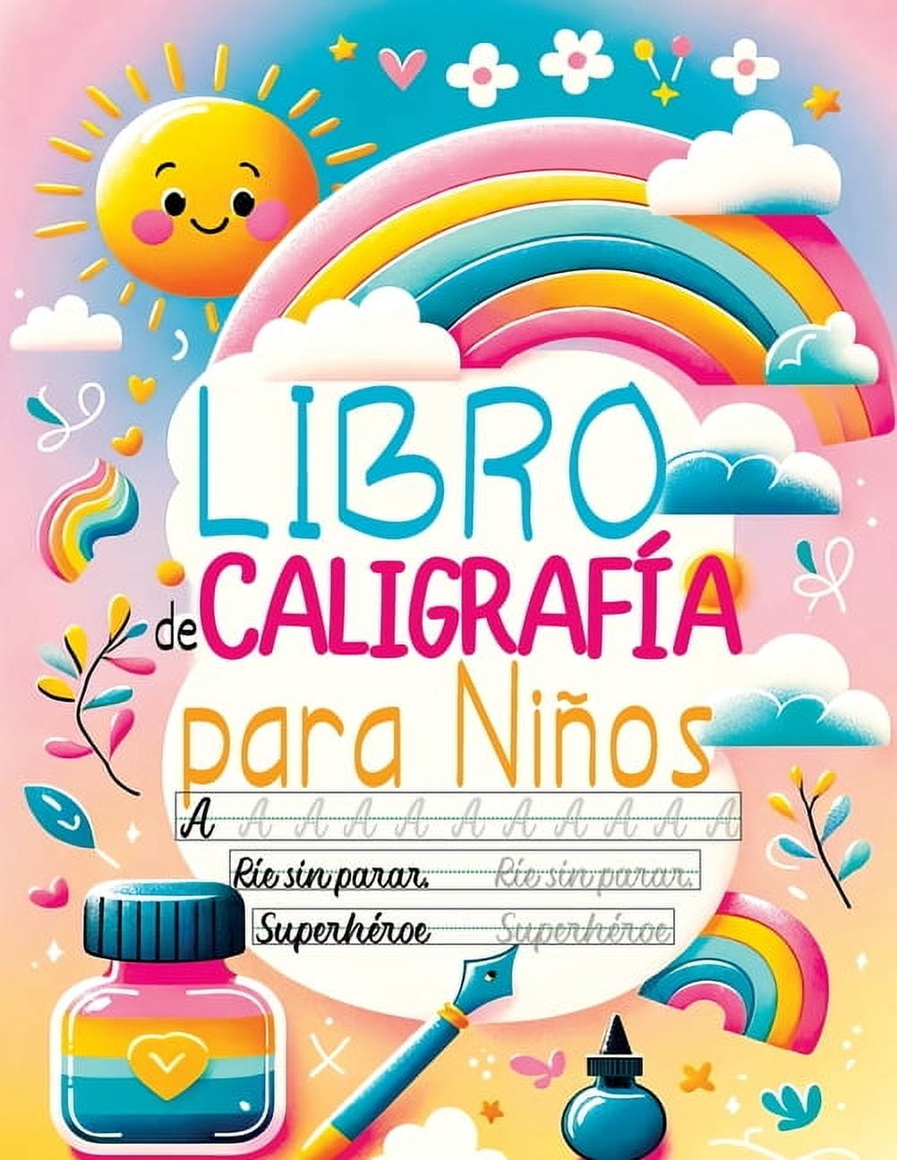 Libro de Caligrafía para Niños: Cuaderno de Caligrafía - Aprender a Escribir el Abecedario, los ...
