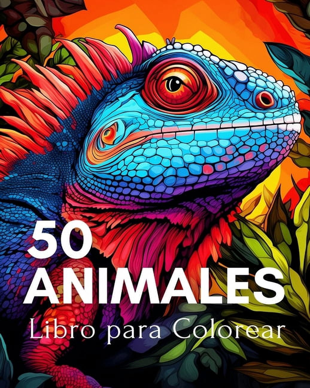 Libro para Colorear 50 Animales: PÃ¡ginas FÃ¡ciles para Colorear con ...