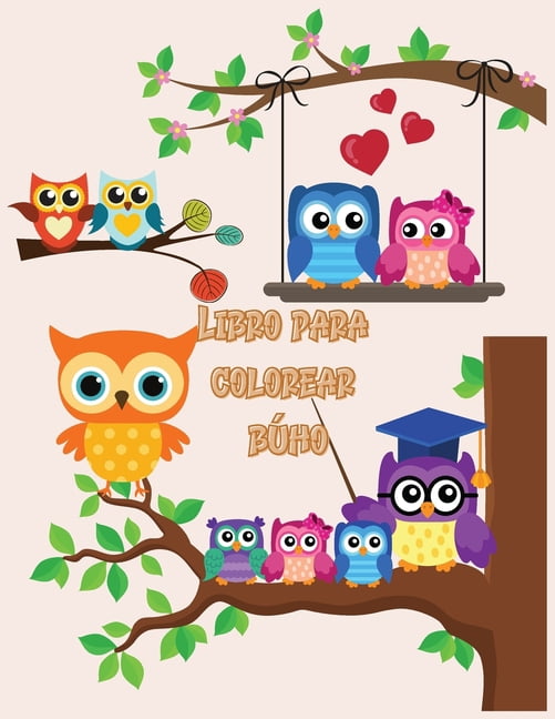 Libro para colorear búho: Lindos diseños de búhos para colorear para ...