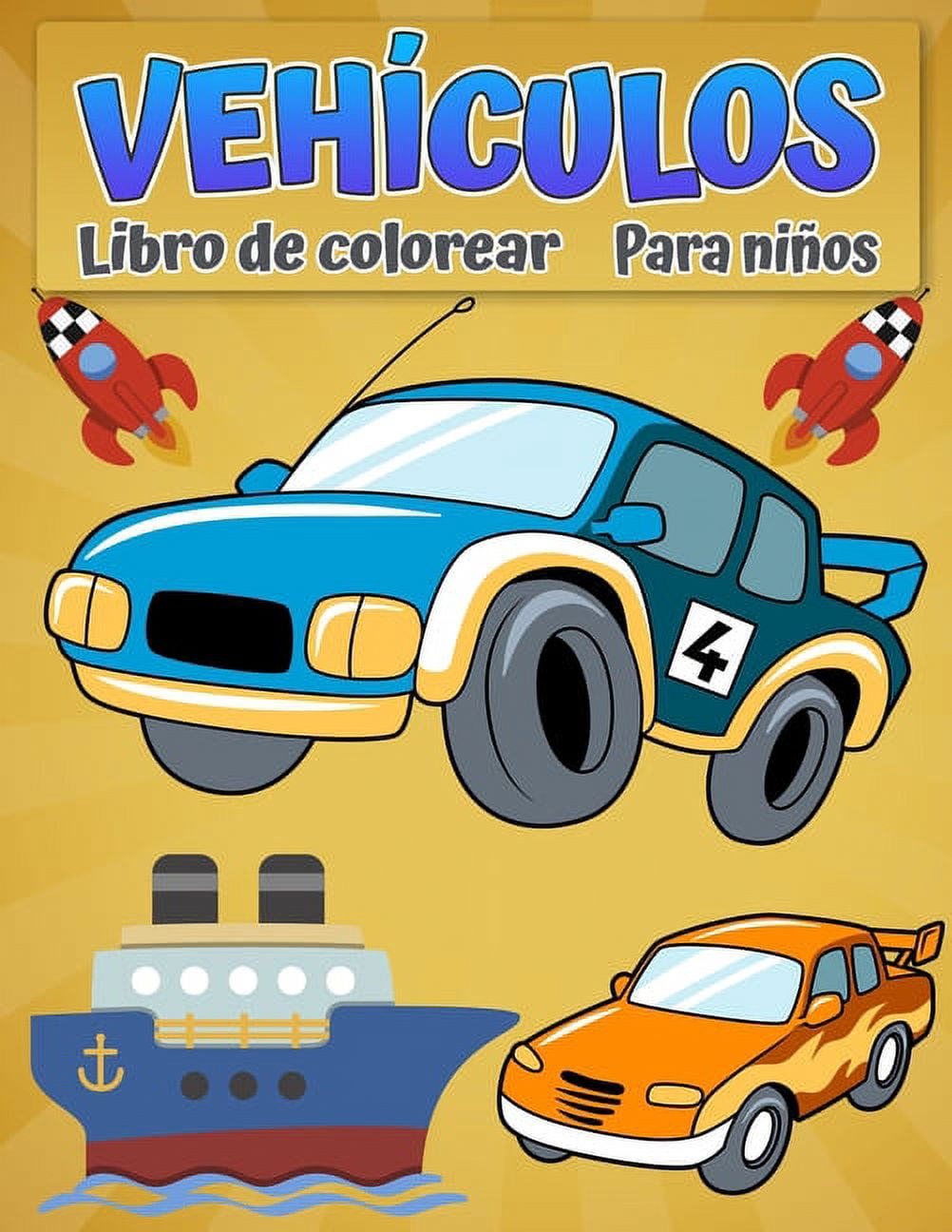 Libro para colorear vehículos para niños. : Coches geniales, camiones ...