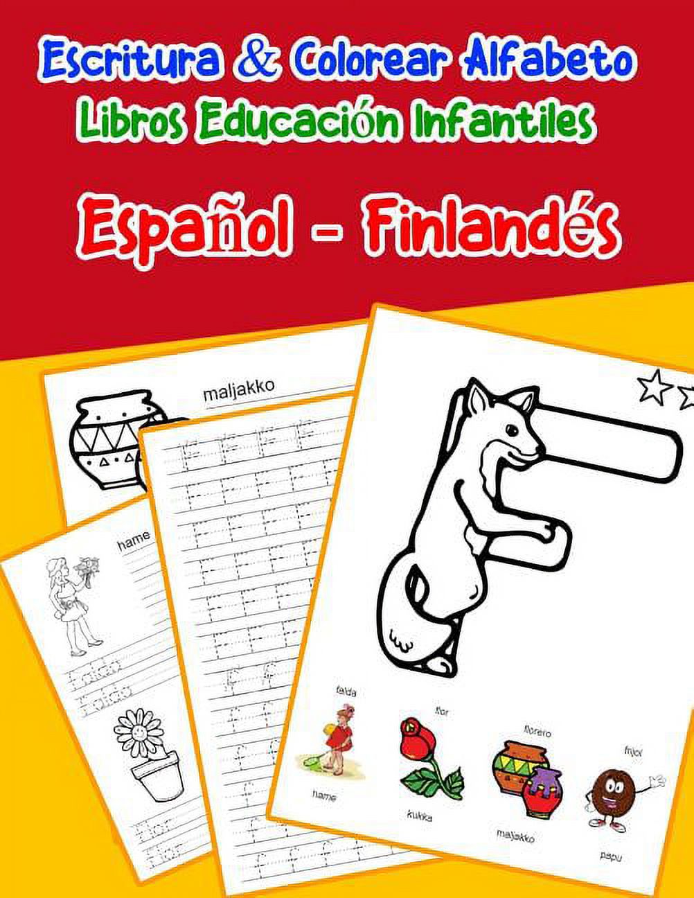 Espaol - Finlands : Escritura Colorear Alfabeto Libros Educacin ...
