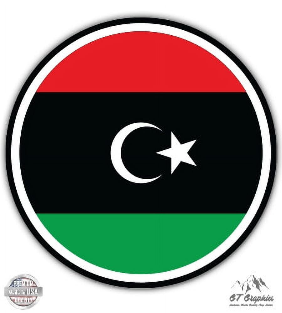 Libya Flag - 8" Vinyl Sticker - For Car Laptop I-Pad - Waterproof Decal ...