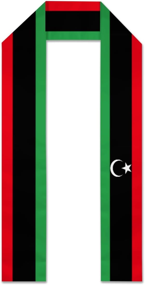 Libya Flag Graduation Stole Graduate Shawl Sash Scraf Gift For Abroad ...