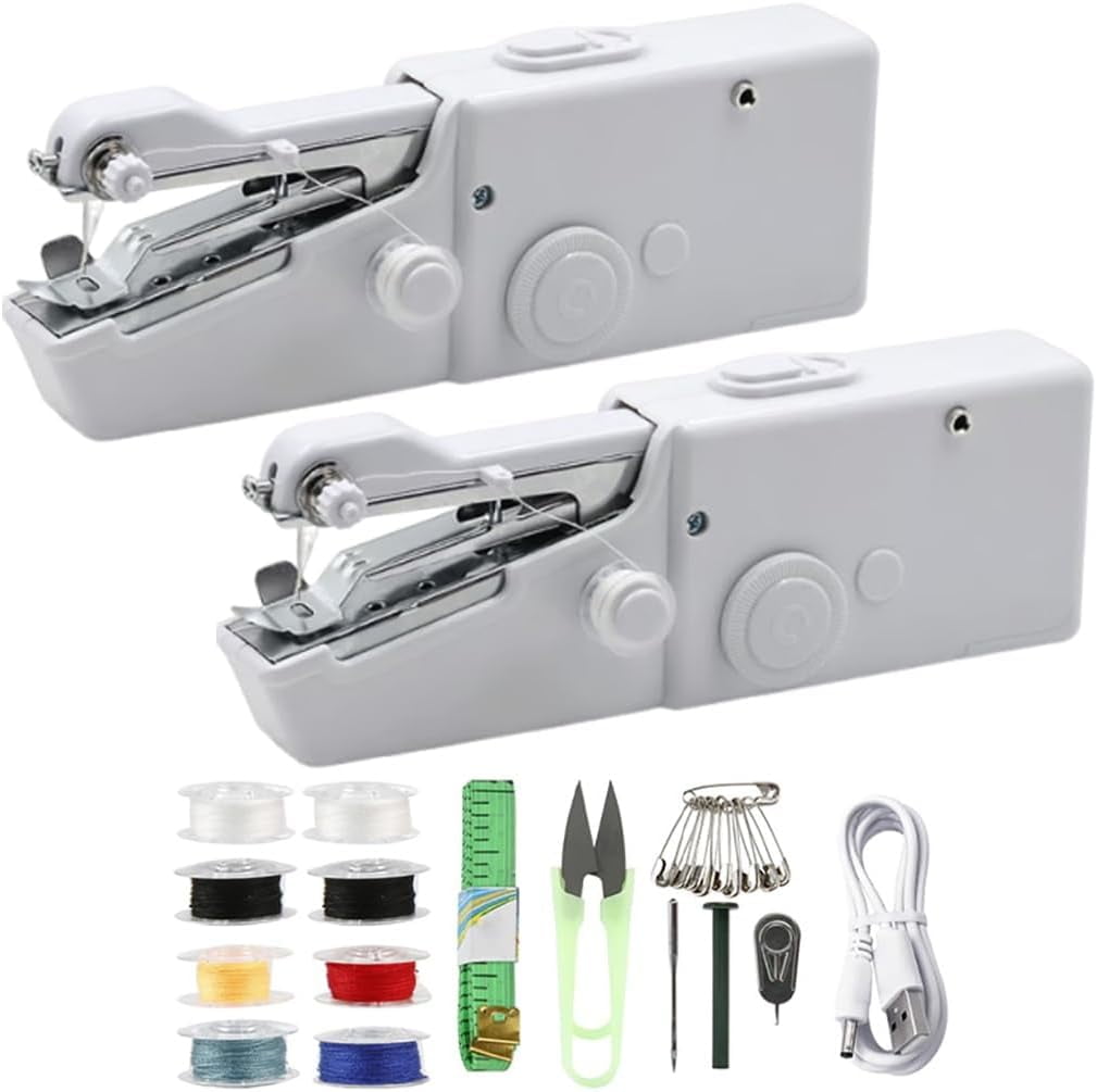 Licateduap Portable Handheld Sewing Machine, Quick Sew Electric Mini ...