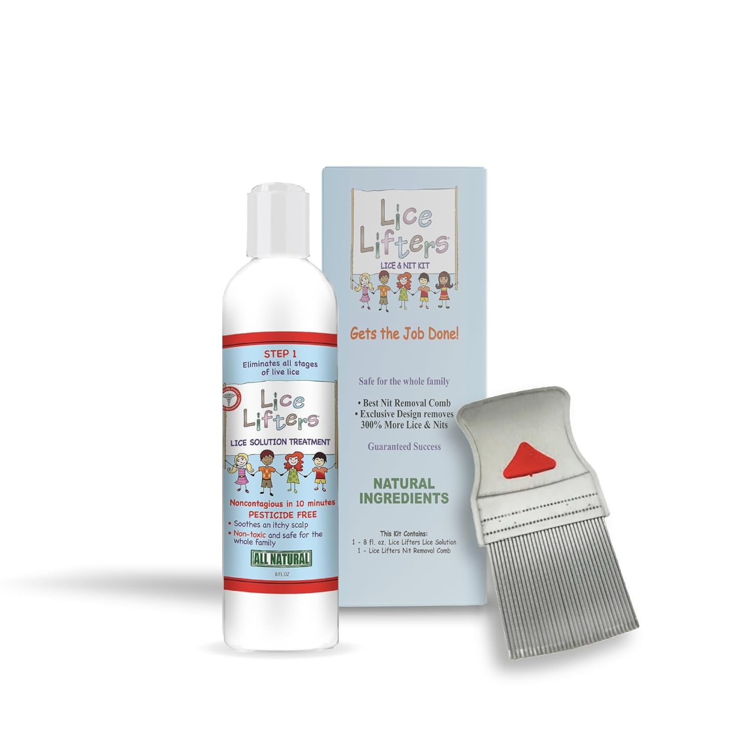 Lice Lifters Lice and Nit Kit, contains Lice Lifters Solution 8oz ...