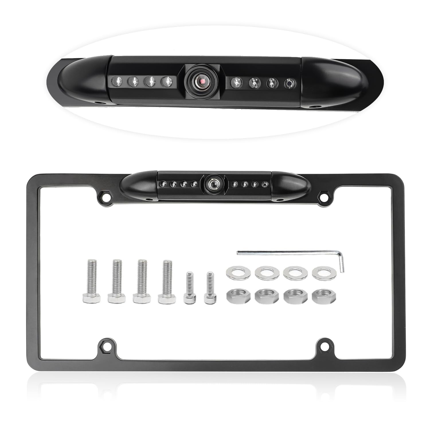 License Plate Backup Camera,HD Night Vision Reverse Camera with 8 LED ...