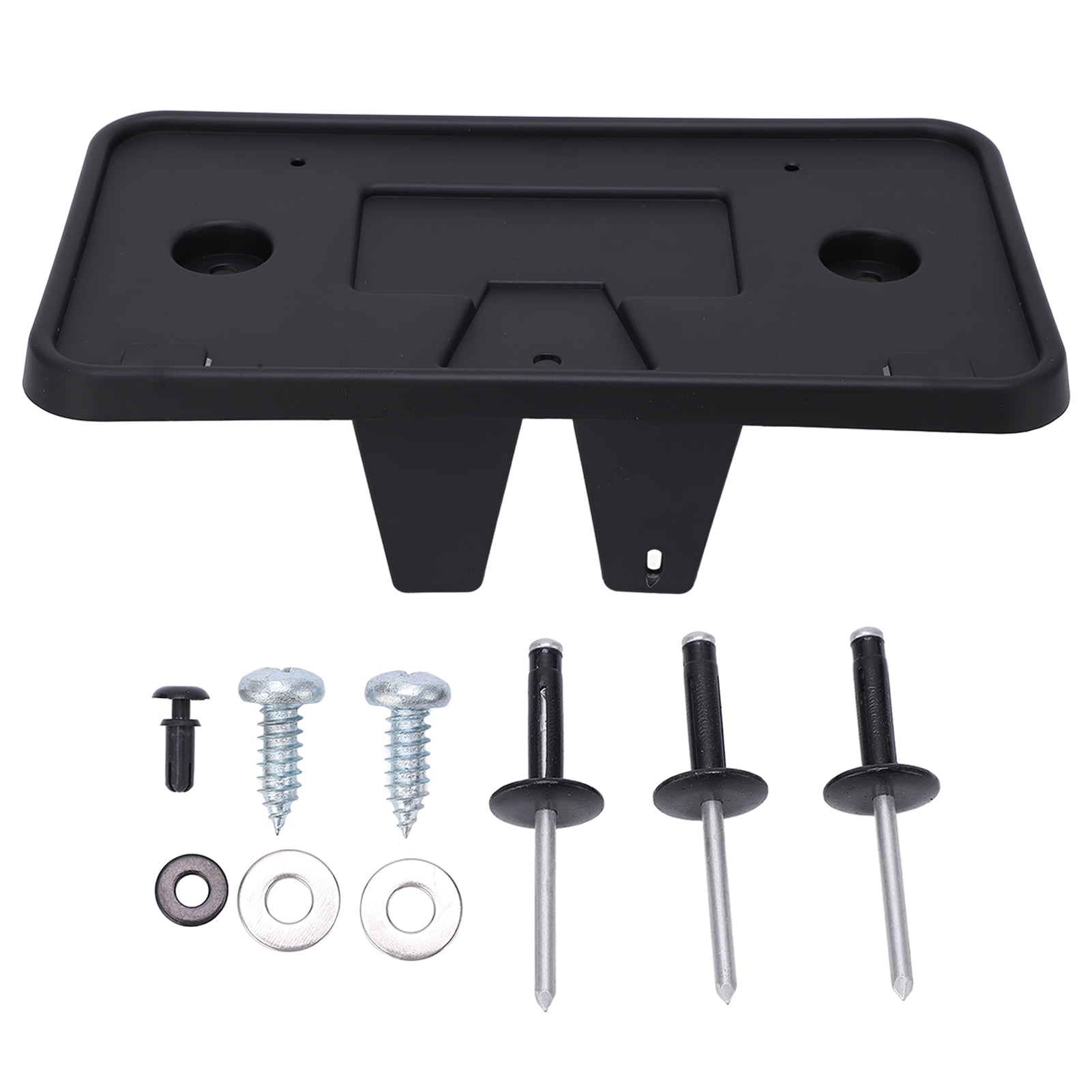 License Plate Bracket ABS Black Front Bumper Tag Holder Replacement for ...