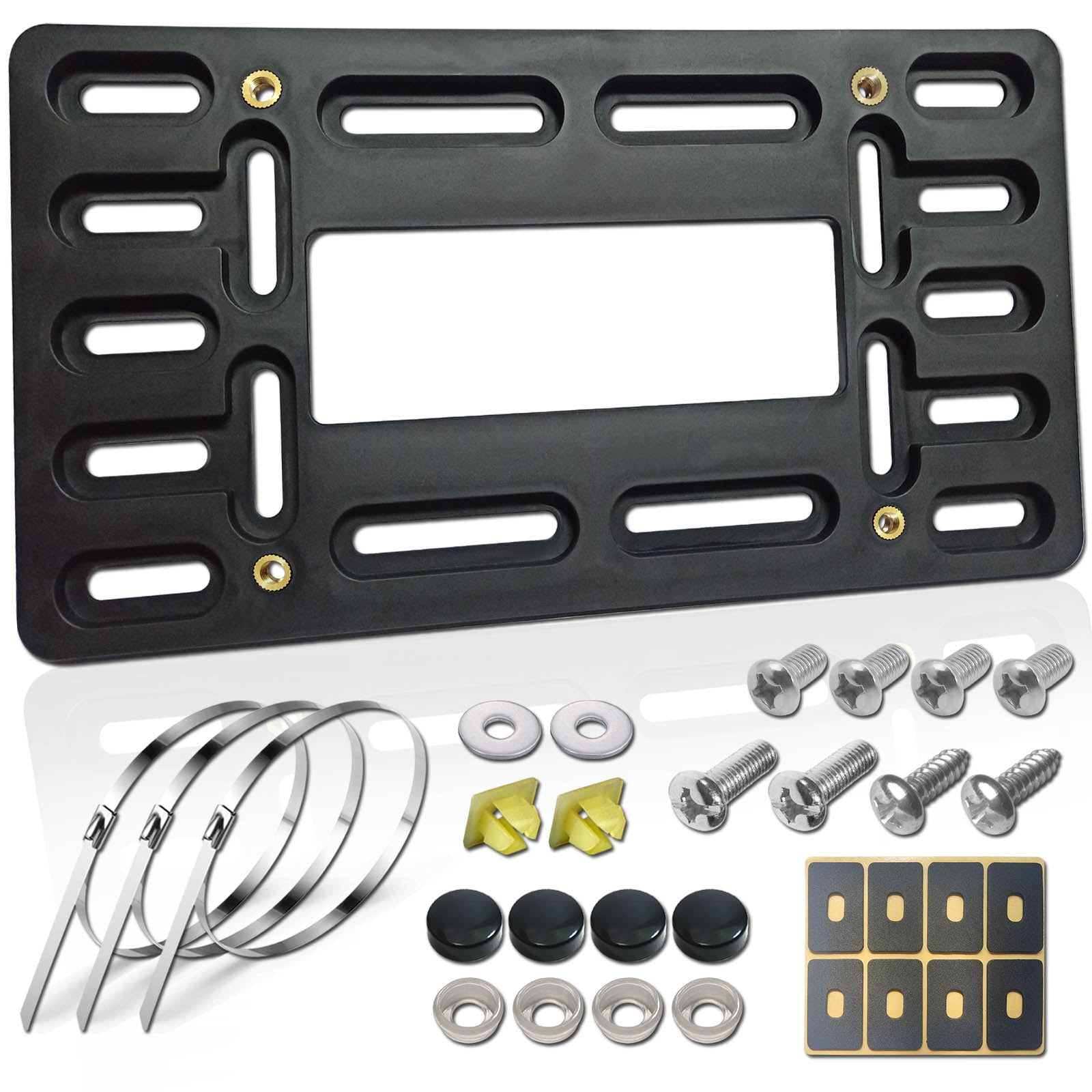 License Plate Bracket Holder- Front License Plate Mounting Kit, Universal Bumper Car Tag Frame ...