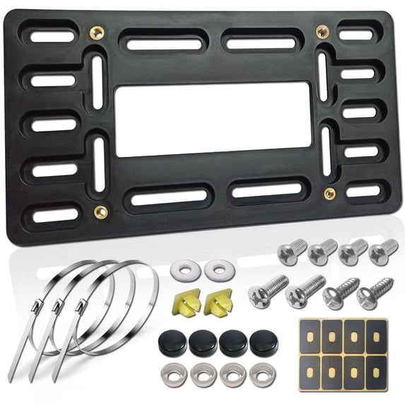 PROUD, License Plate Bracket Holder, Universal Front Mount, Black ...