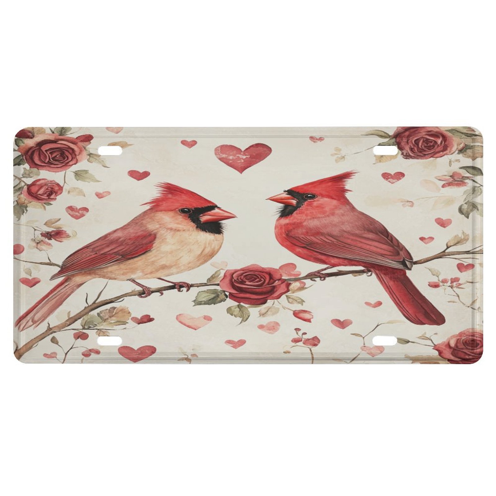 License Plate Cardinal Love Heart Novelty Home Decor Signs Anniversary ...