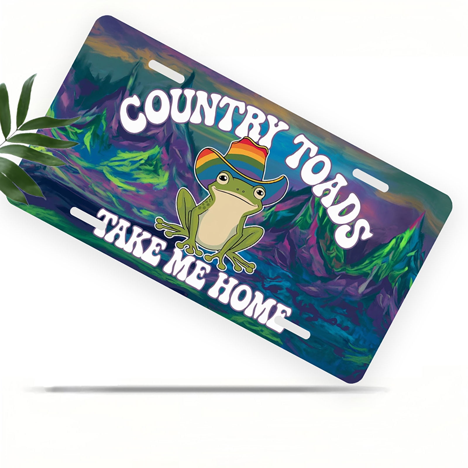 License Plate, Country Toads Call to Home Art Decorative Front ...