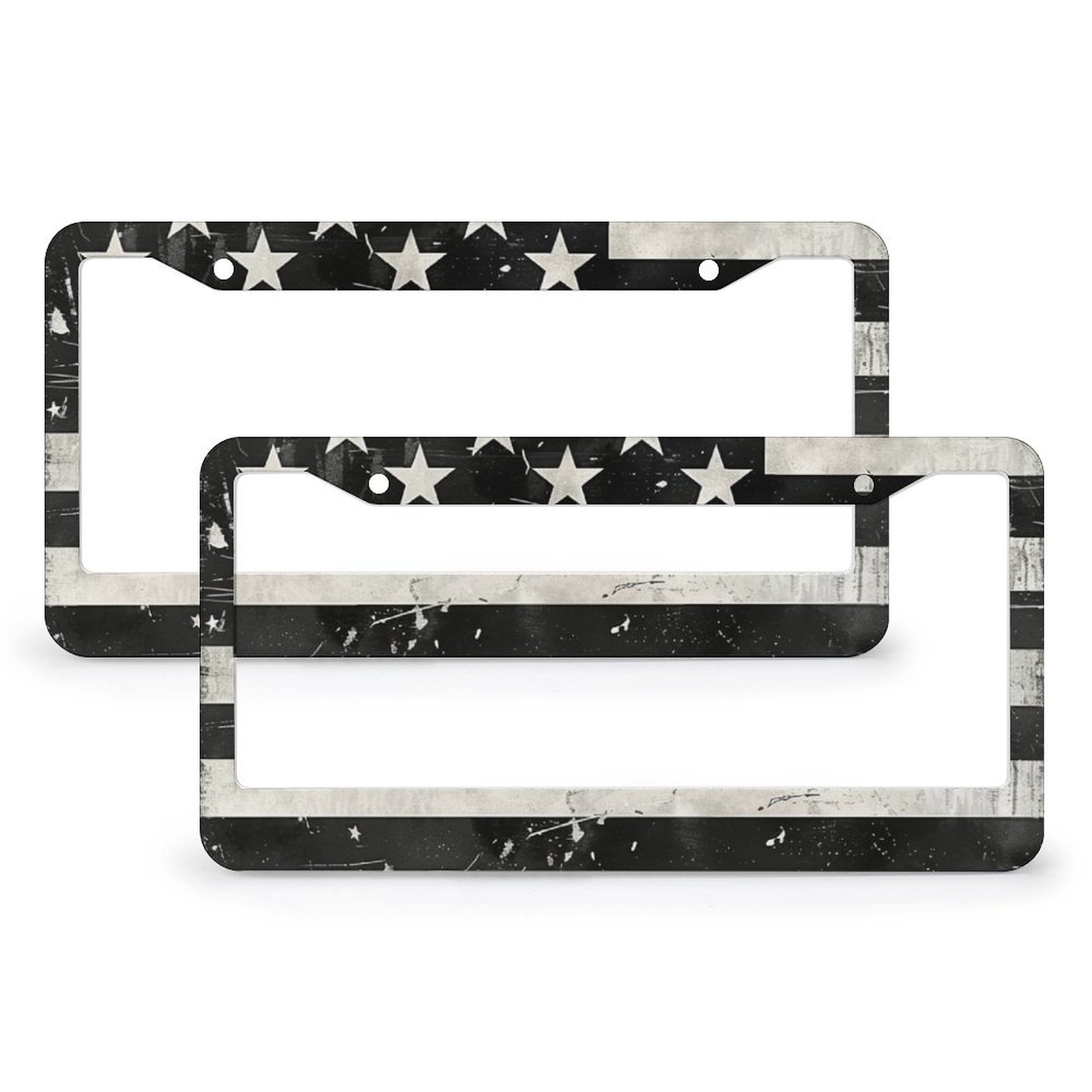 License Plate Cover Black White Vintage American Flag Funny License ...