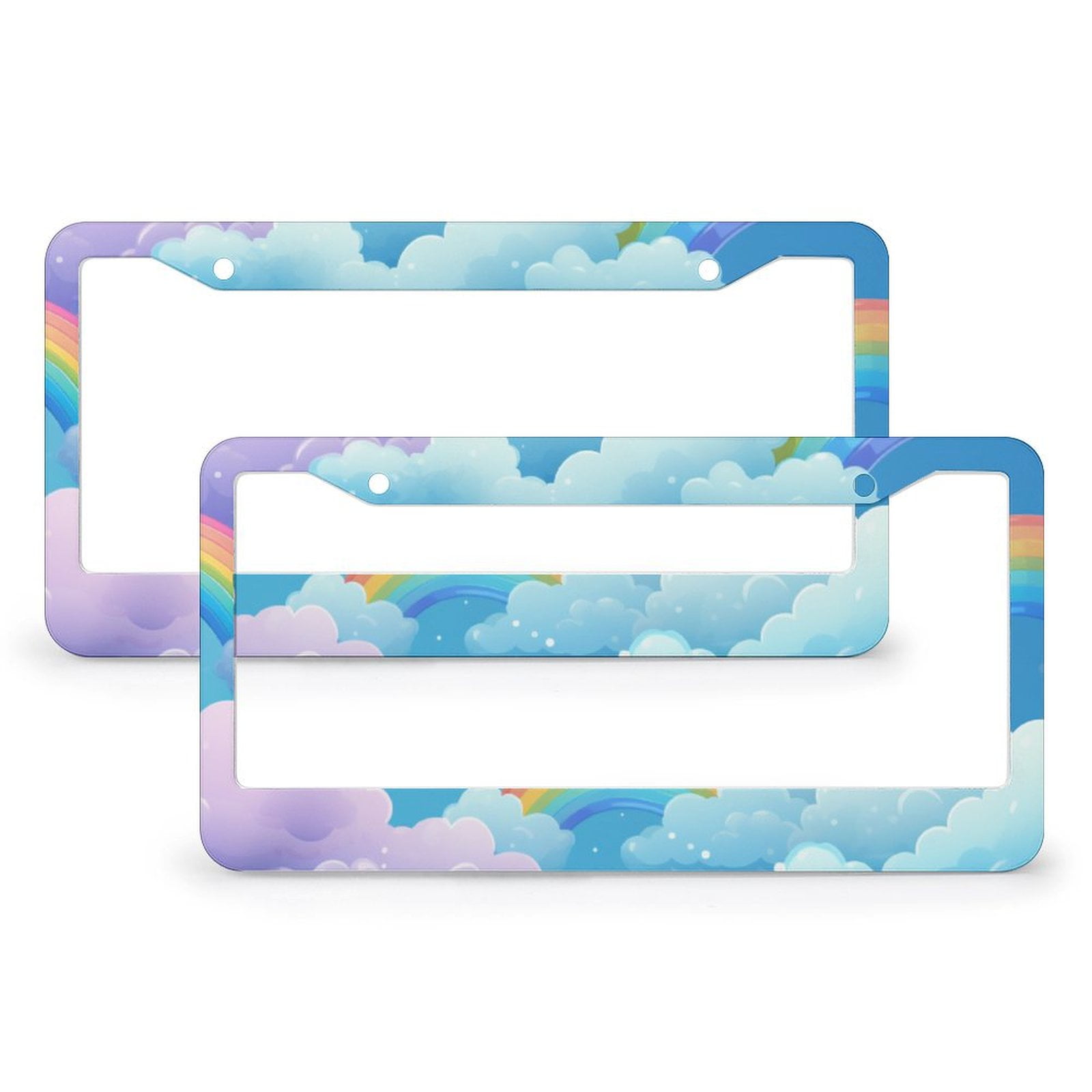 License Plate Cover Clouds And Rainbows License Plate Frame License ...