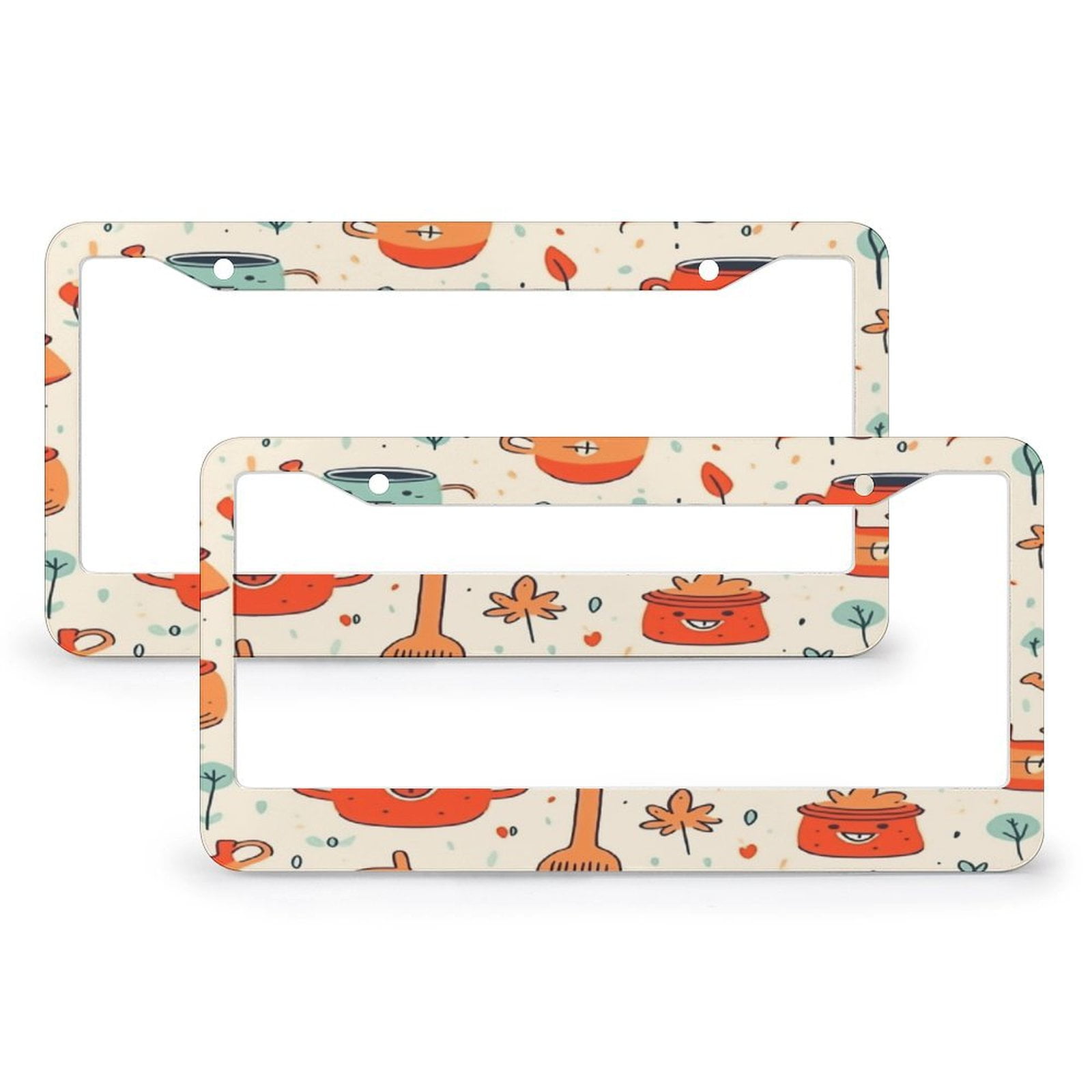 License Plate Cover Cute Cooking Pot And Kitchen Utensils Licenses ...