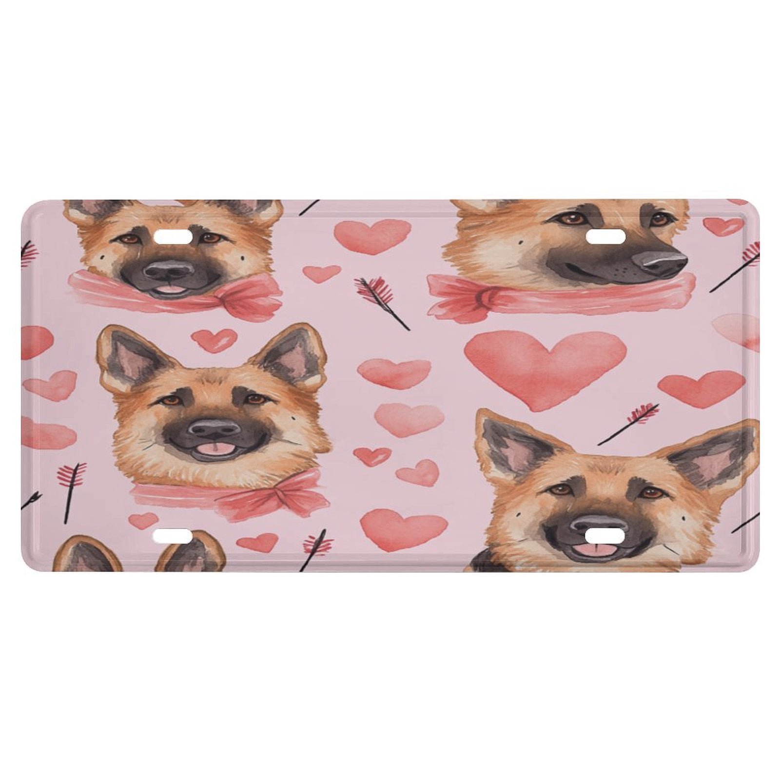 License Plate Cover Cute German Shepherd Dogs Love Heart German ...