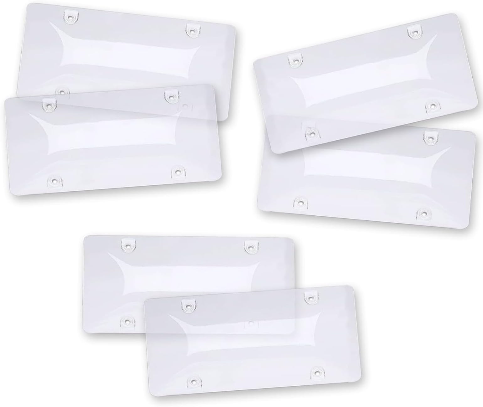 License Plate Cover Frame - Clear Bubble Shield for Front & Rear Plates ...