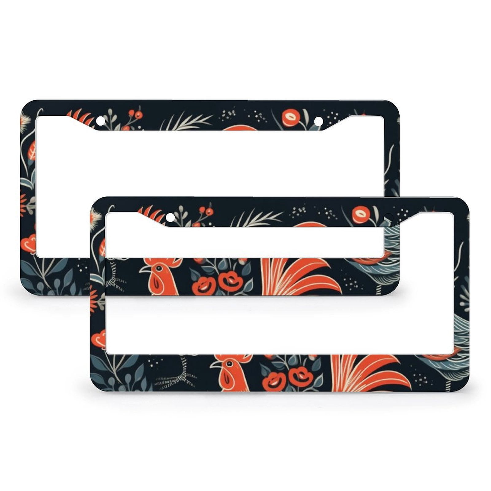 License Plate Cover Rustic Chicken License Plate Frames Cover Holders 2 ...
