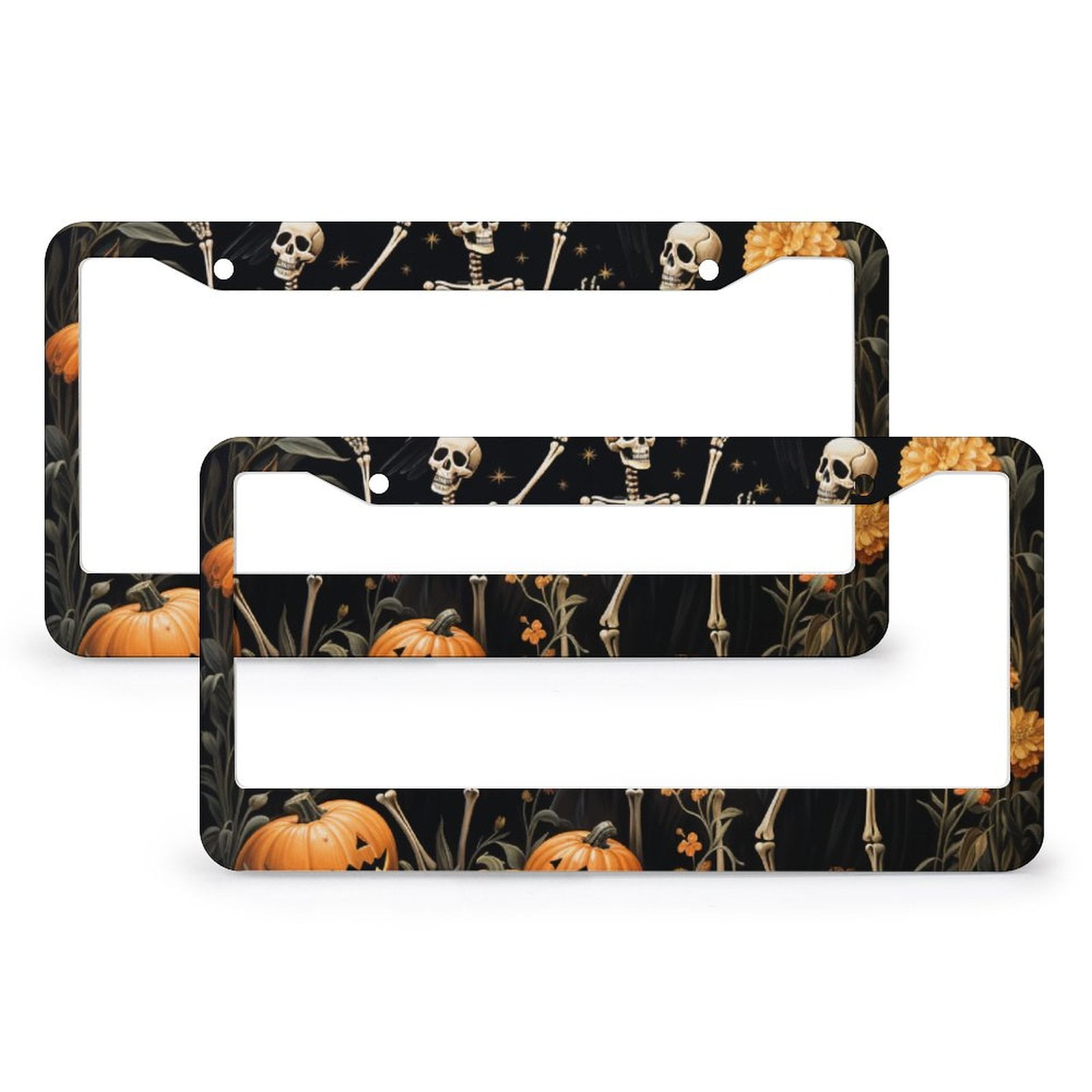 License Plate Cover Skeletons Dancing with Pumpkins License Plate ...