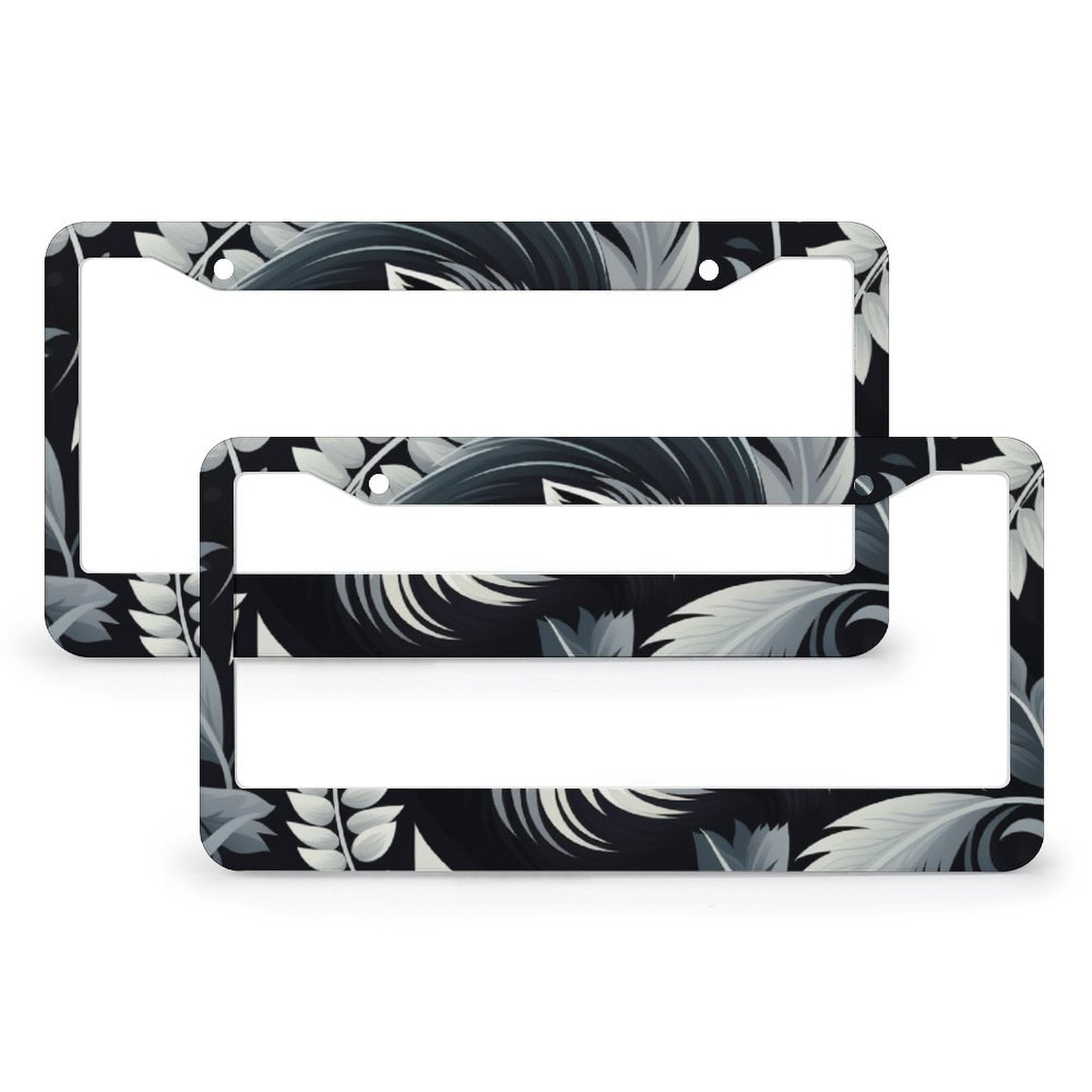 License Plate Cover Skunk Black And White Customized Decor Car Tag 2 ...