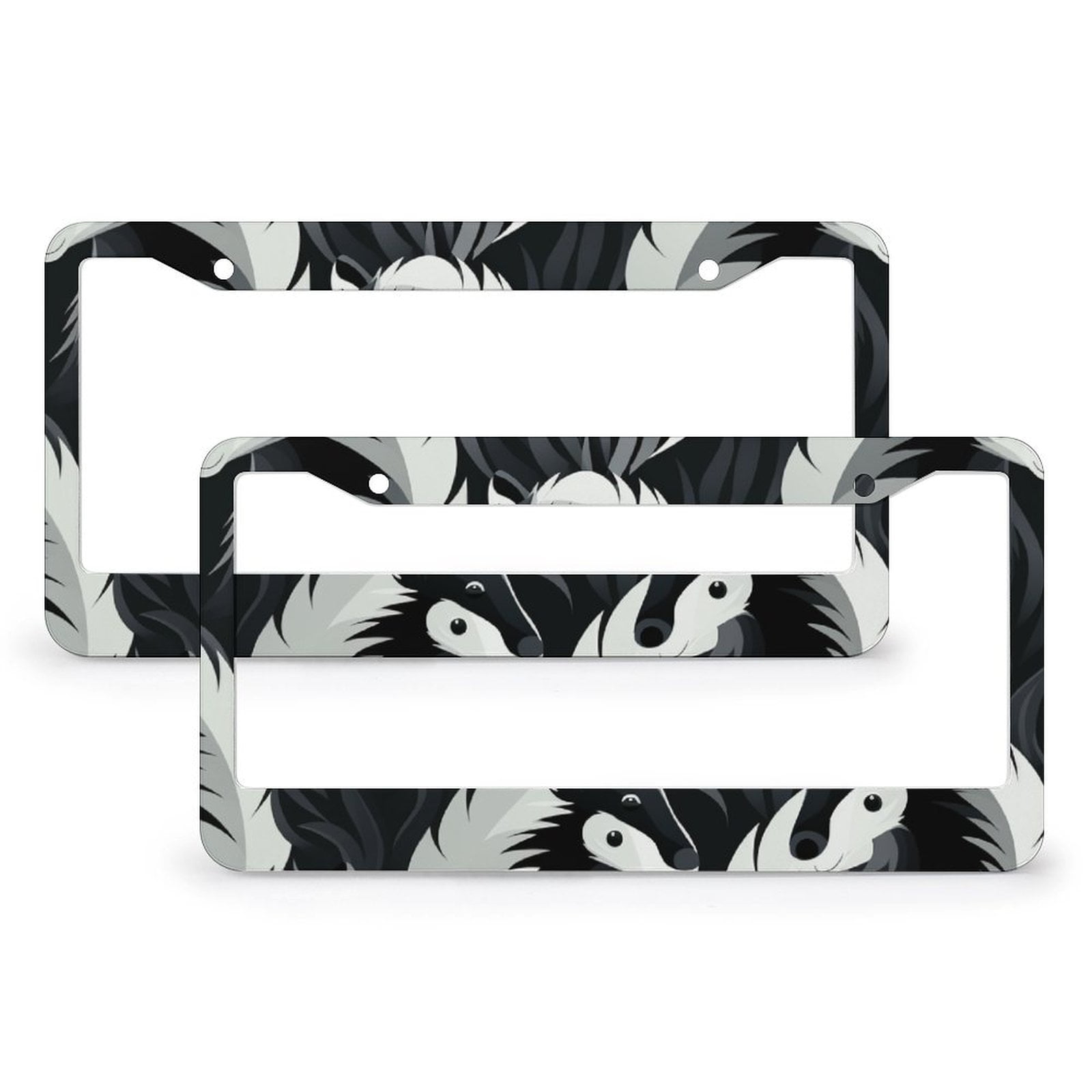 License Plate Cover Skunk Black And White Licenses Plates Frames Front ...