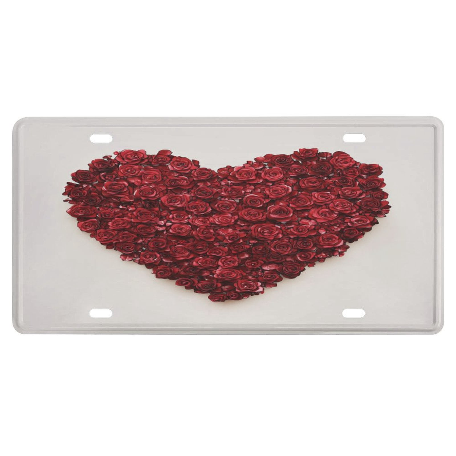 License Plate Cover Valentines Day Rose Heart Red Rose Flower Floral ...