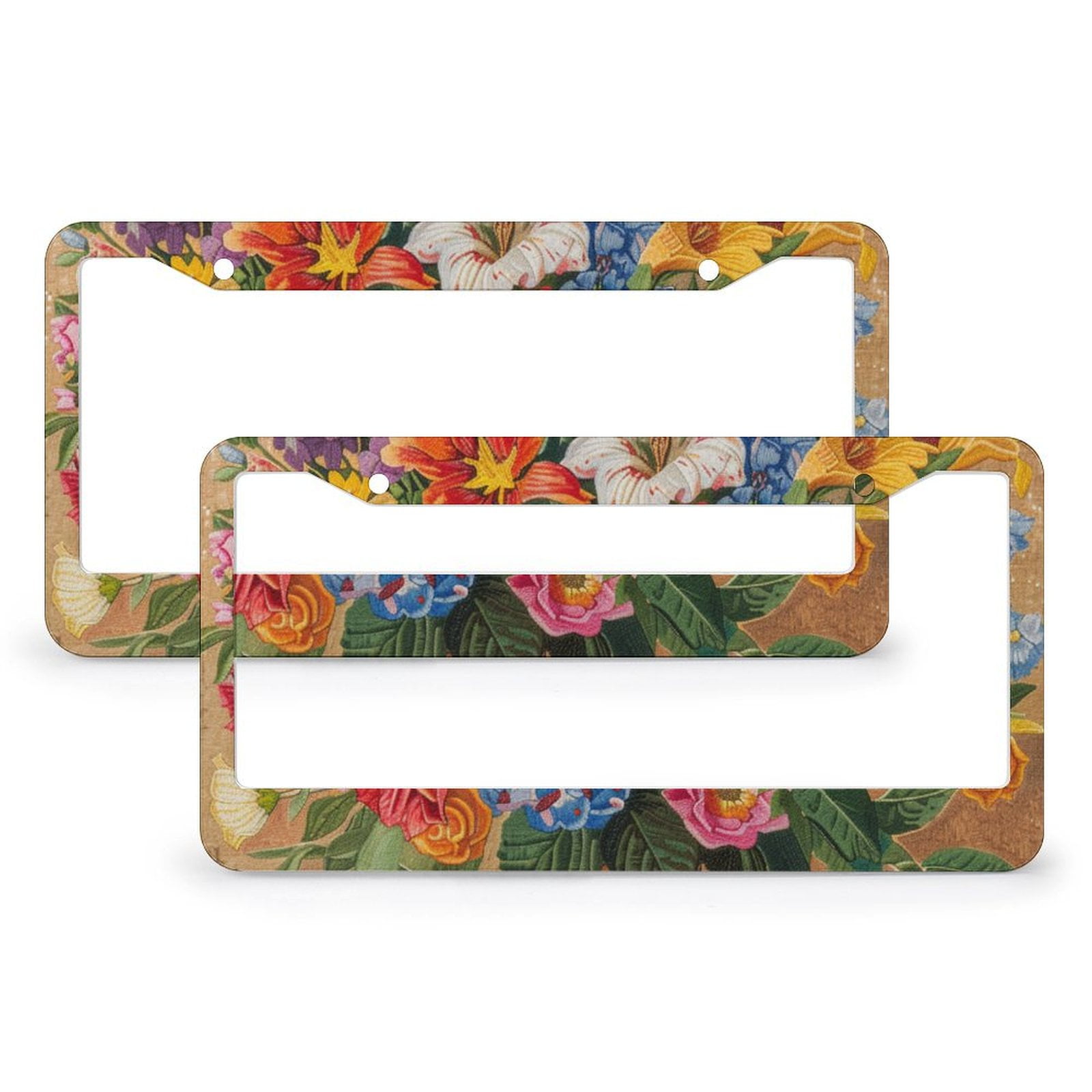 License Plate Cover Vintage Flowers Bouquet Customized Decor Car Tag 2 ...