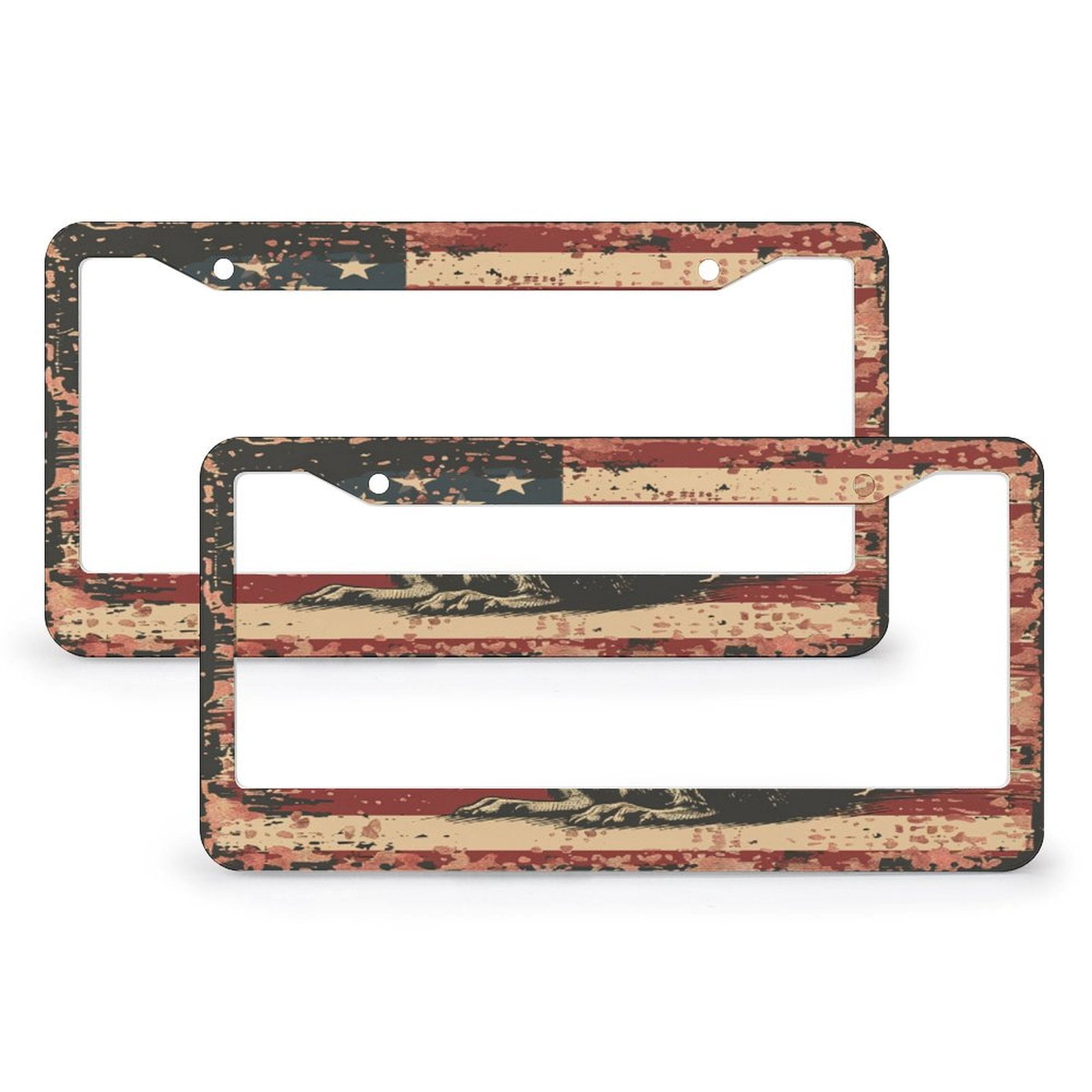 License Plate Cover Vintage USA American Flag Squirrel Patriotic Auto ...