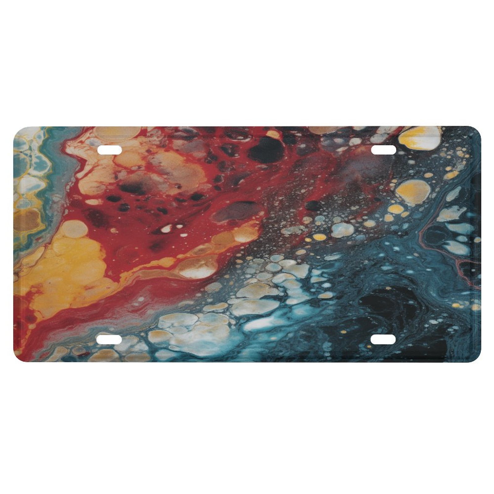 License Plate Covers Cool Textured Of Red, Blue, Yellow, And Black ...