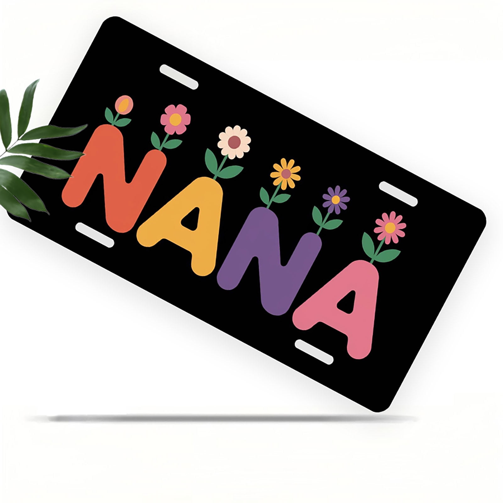License Plate, Flower topped "NANA" Decorative Front,Personalized ...