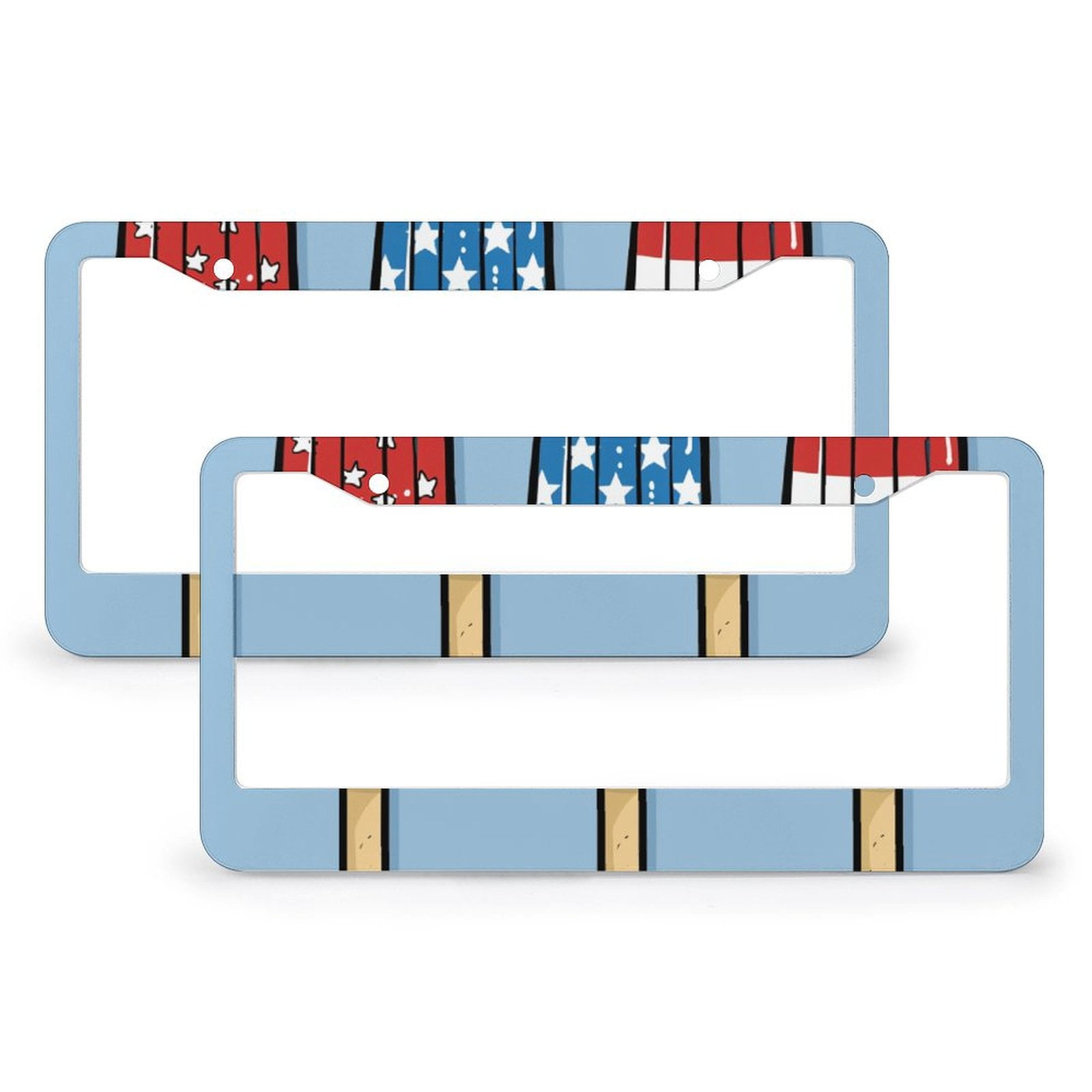 License Plate Frame American Stars And Stripes Ice Cream Popsicles Car ...
