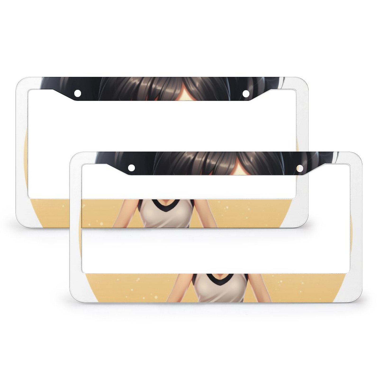 License Plate Frame Black Haired Gymnast Girl Gymnastics Car ...