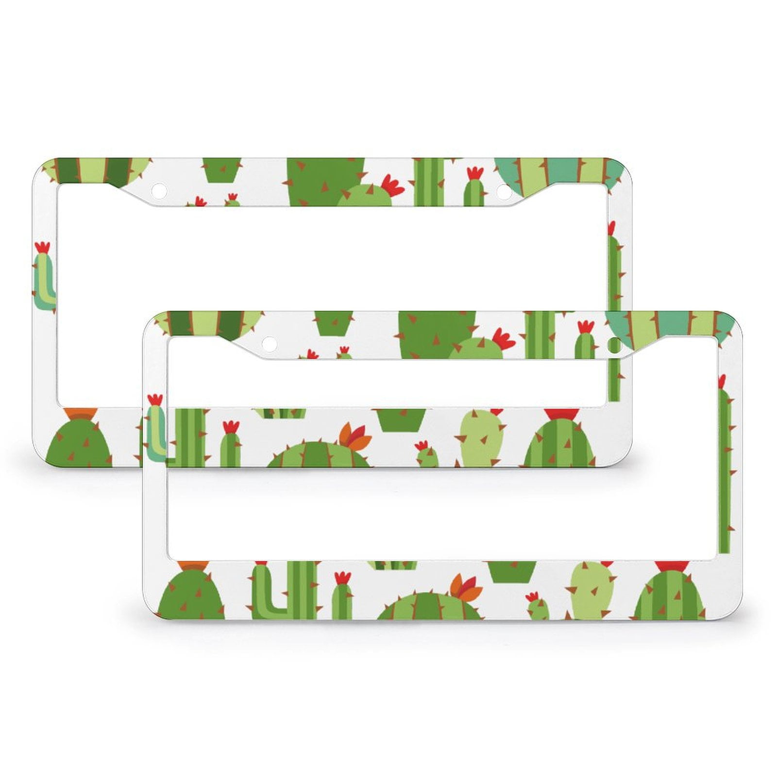 License Plate Frame Cactus Tropical Plants Summer License Plate Cover ...