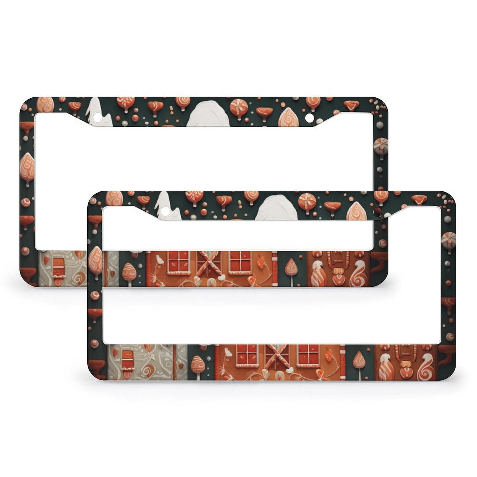 License Plate Frame Christmas Gingerbread License Plate Cover License ...