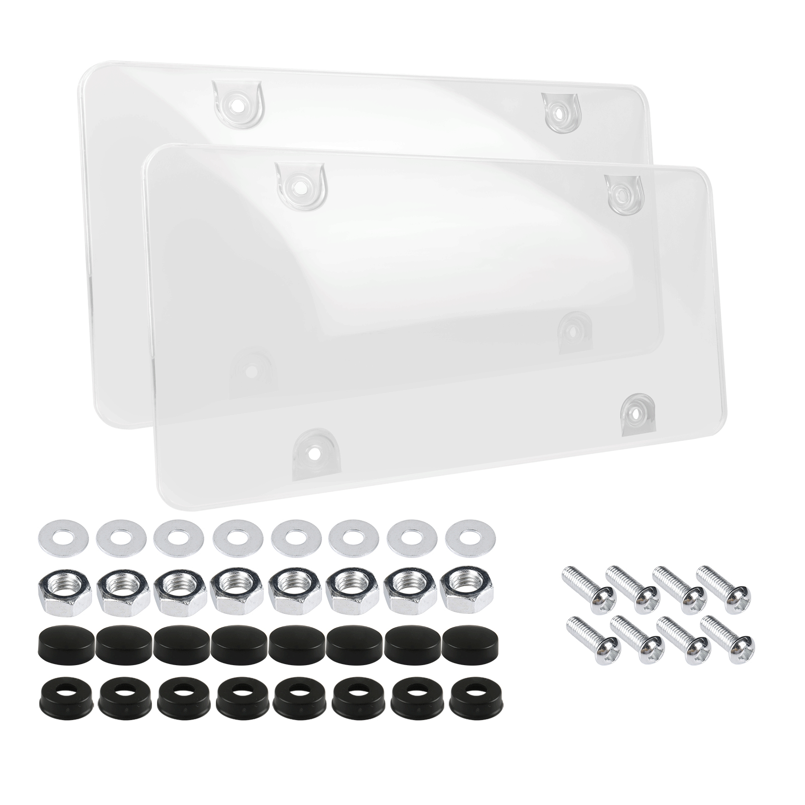 License Plate Frame Cover Shield Transparent Kit For Car Truck(12" X 6 ...