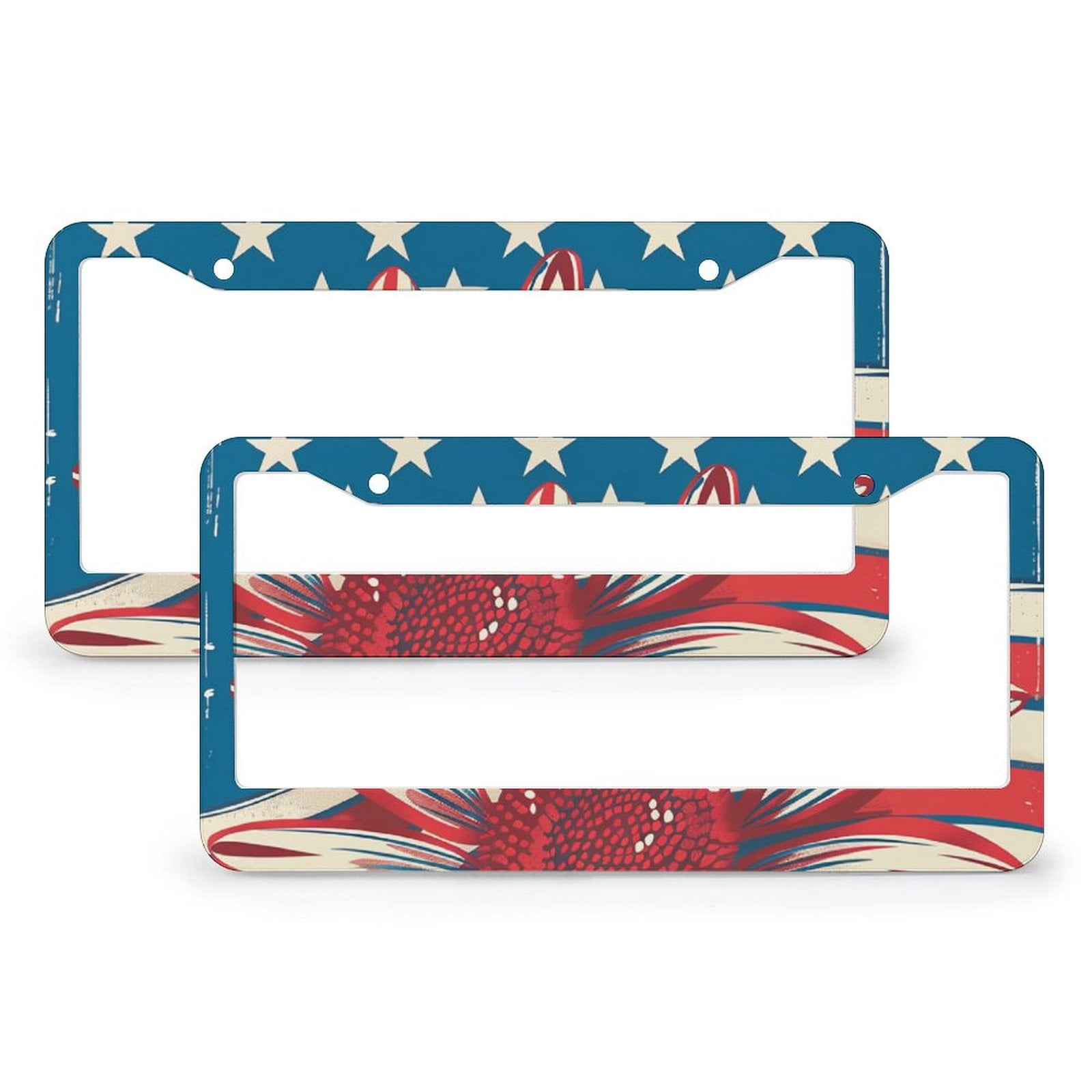 License Plate Frame Memorial Day WD Floral Welcome Daisy Standard Car ...
