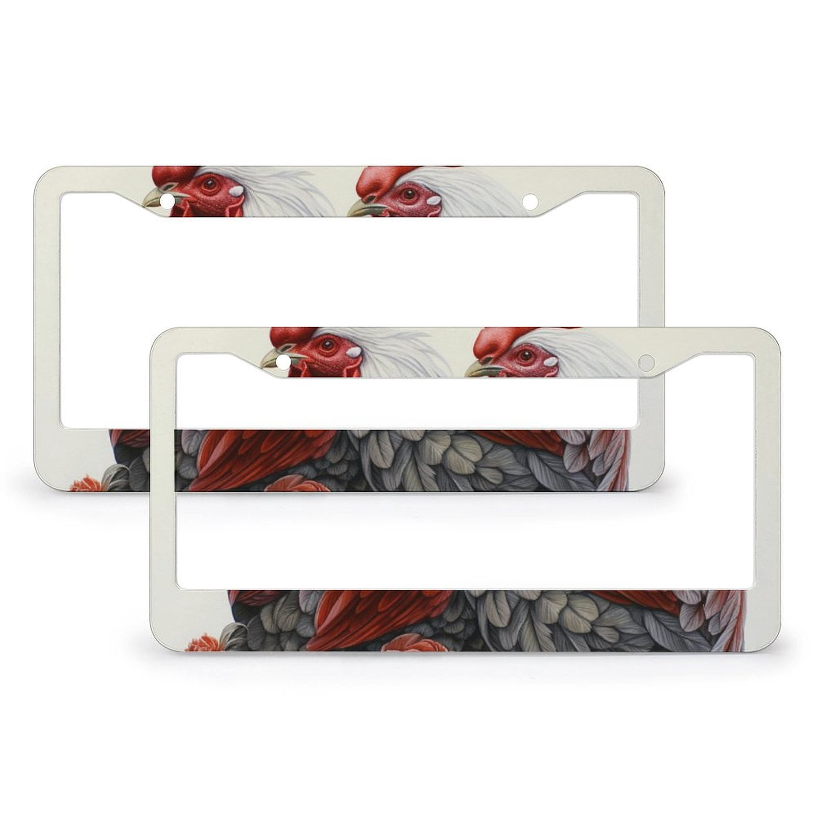 License Plate Frame A Pair Of Chickens Personalized License Plate Frame ...