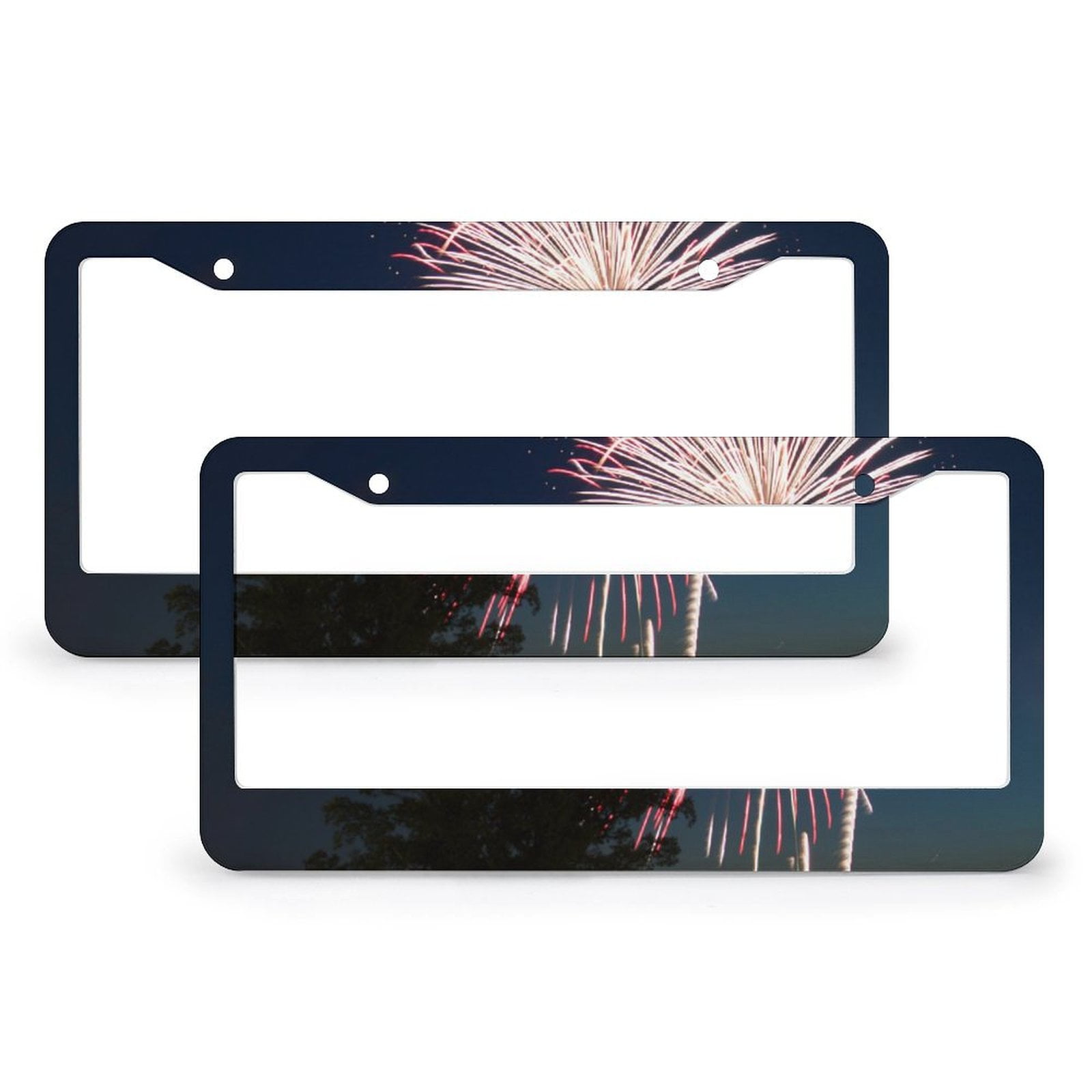 License Plate Frame Patriotic Stars Fireworks Car Front License Plate ...