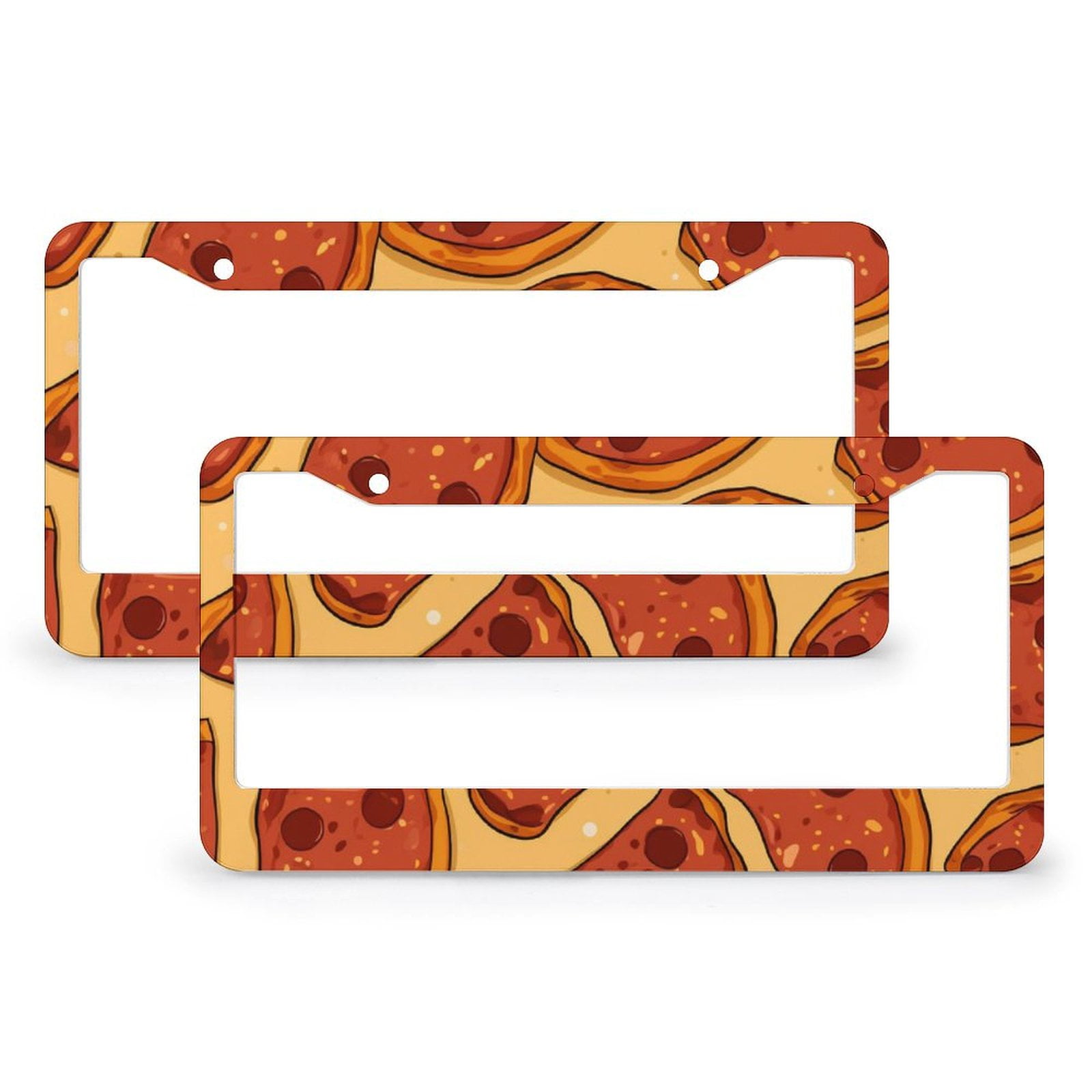 License Plate Frame Pepperoni Cheese Pizza License Plate Frames Cover ...
