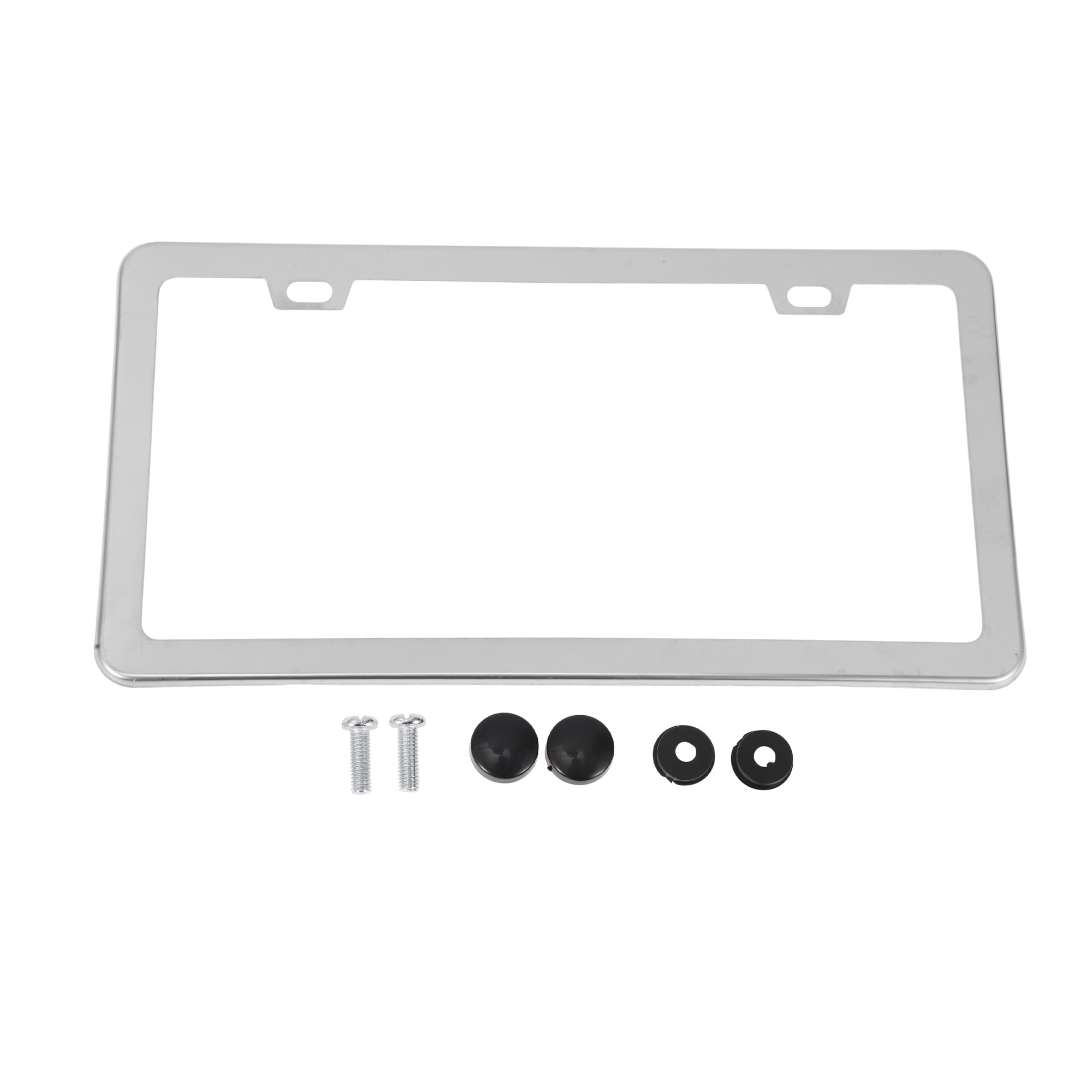 License Plate Frame Stainless Steel Car Front Rear License Plate Holder ...