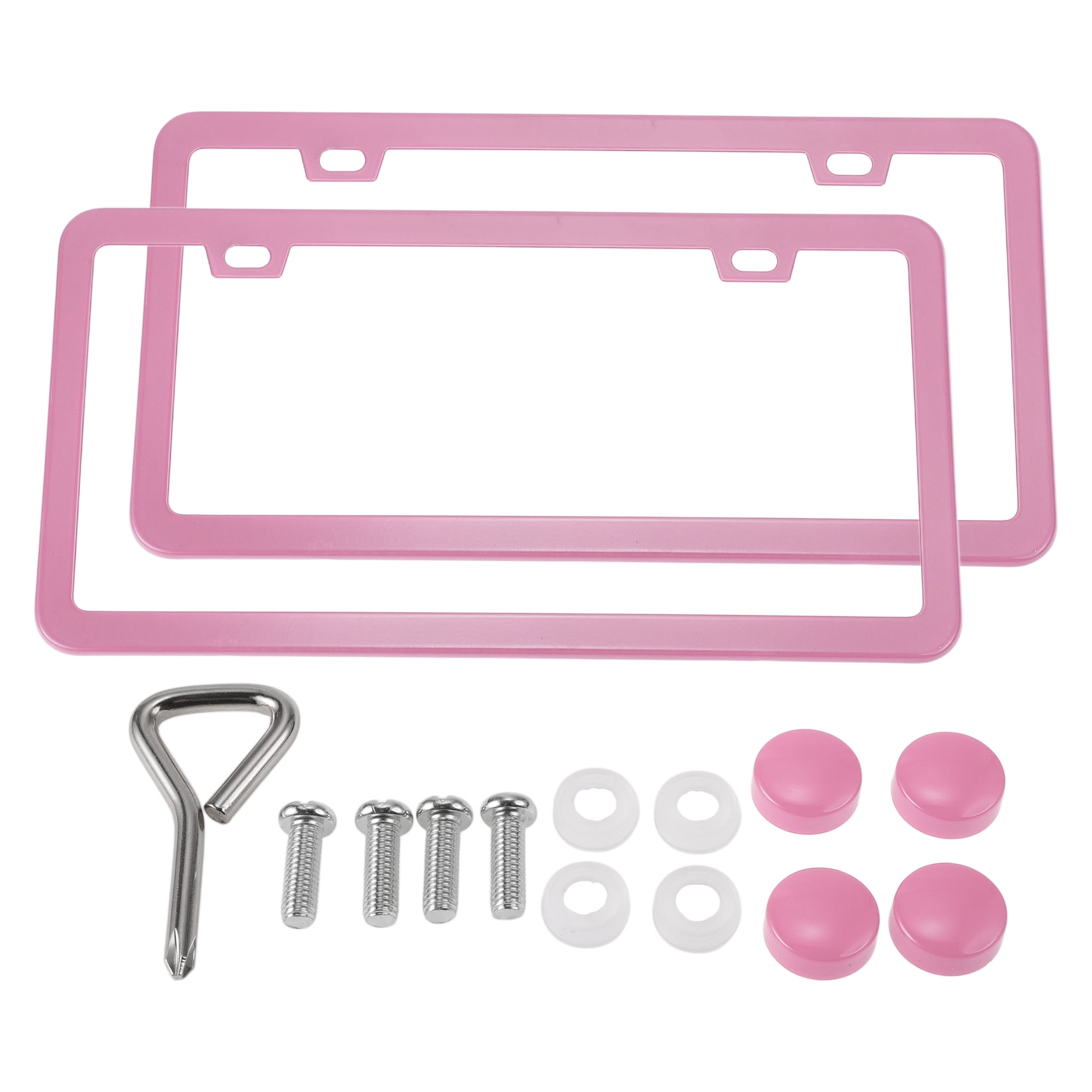 Unique Bargains License Plate Frame Stainless Steel Car License Plate ...