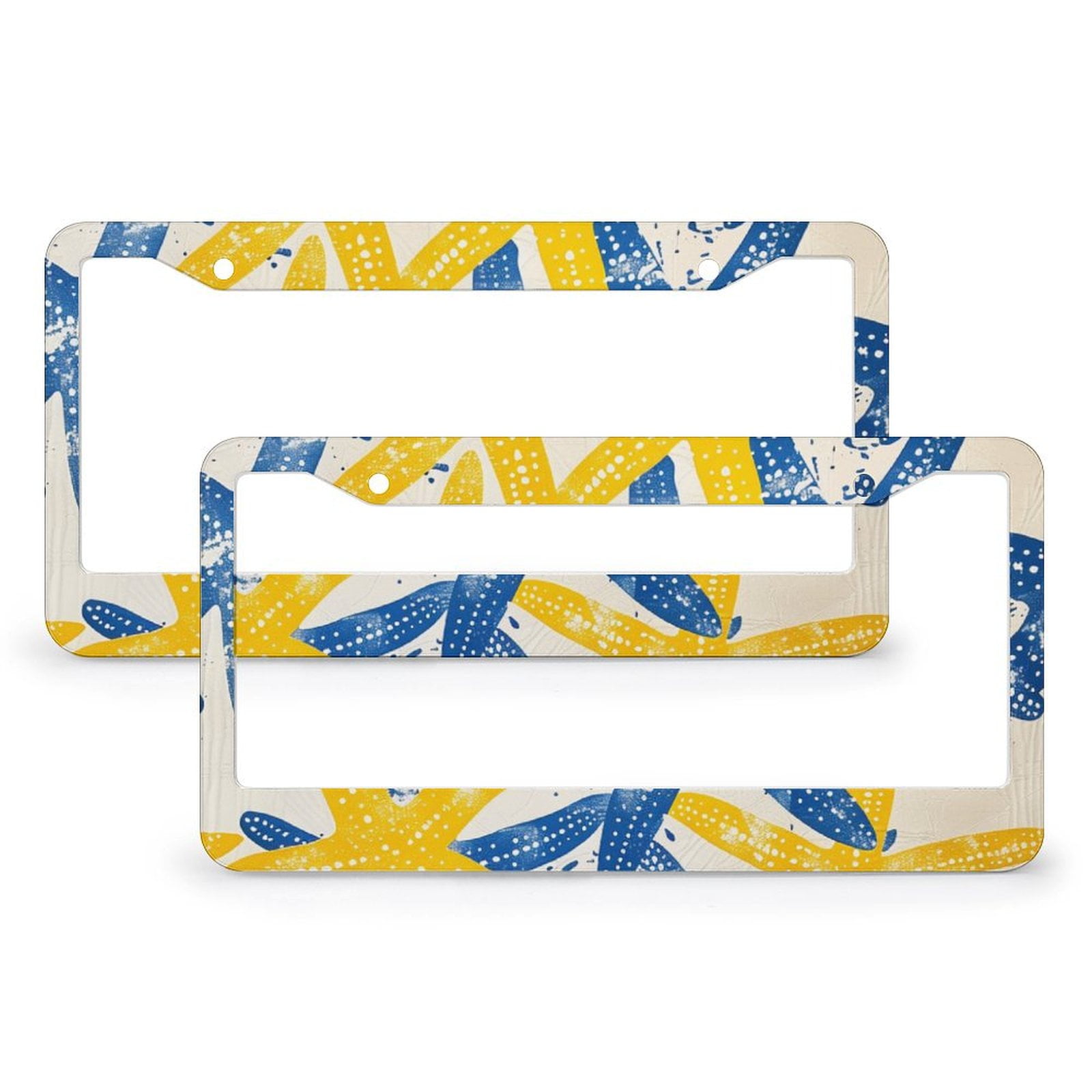 License Plate Frame Starfish Beach License Plate Frames Cover Holders 2 ...