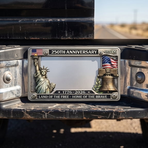 License Plate Frame Statue Design 4th of July Decorations, Patriotic ...