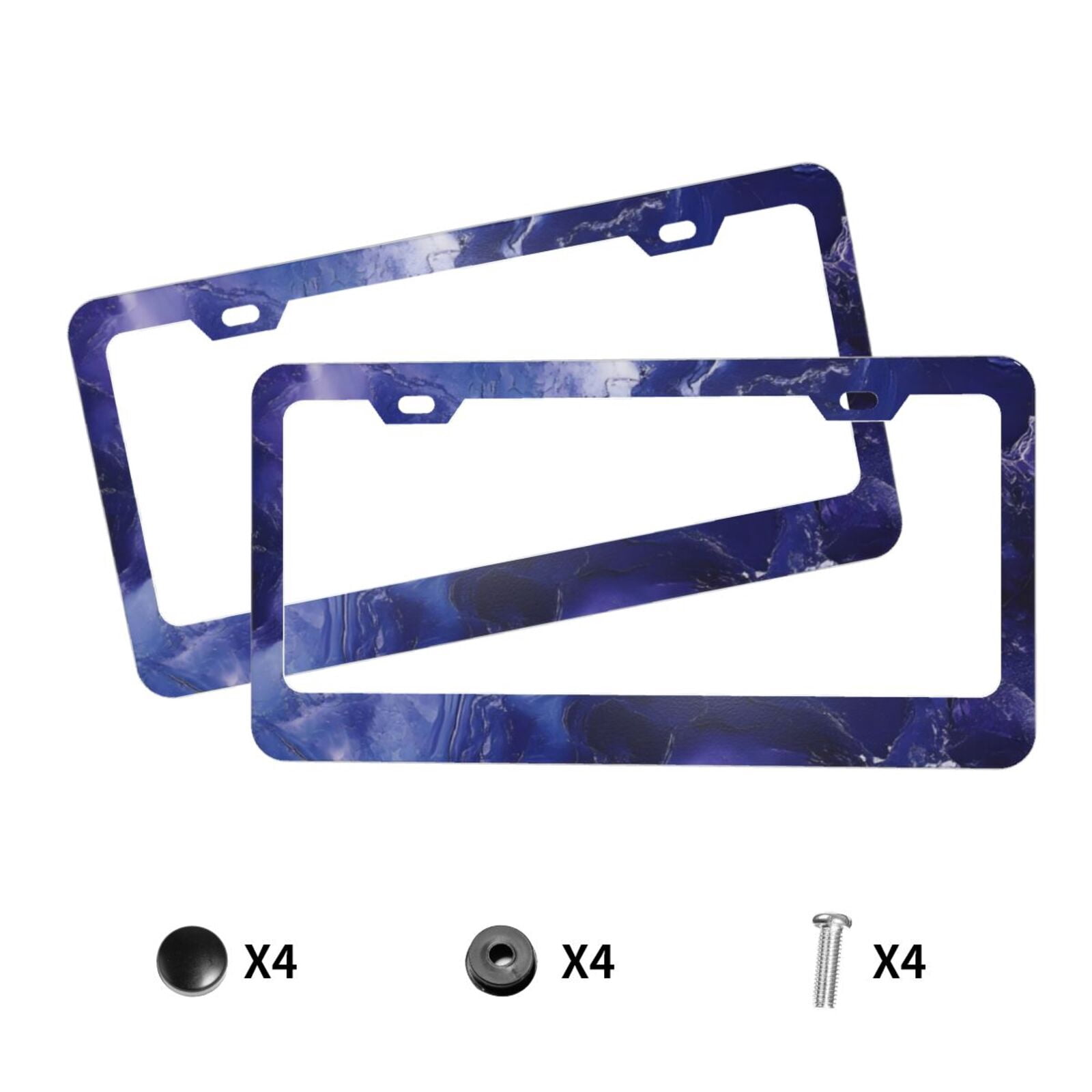 License Plate Frame With Screw Caps 2 Pack Car Plate Frame Front And ...