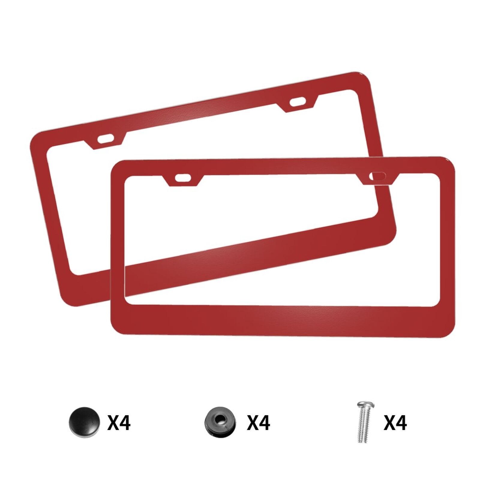 License Plate Frame With Screw Caps 2 Pack Car Plate Frame Front And ...
