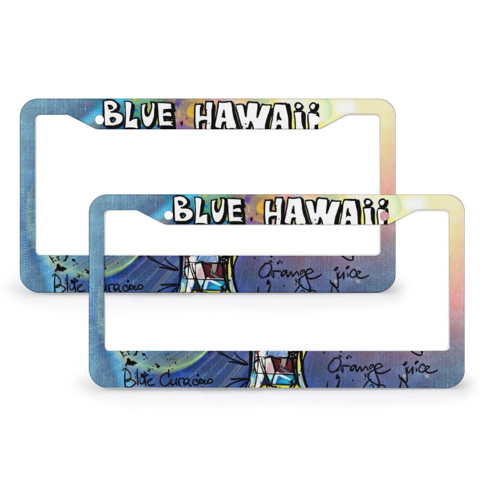 License Plate Frames Blue Hawaii Licenses Plates Frames Front Licenses ...