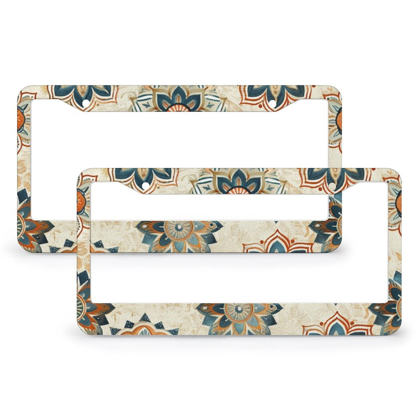License Plate Frames Bohemian Mandala Designs License Plate Cover Frame ...