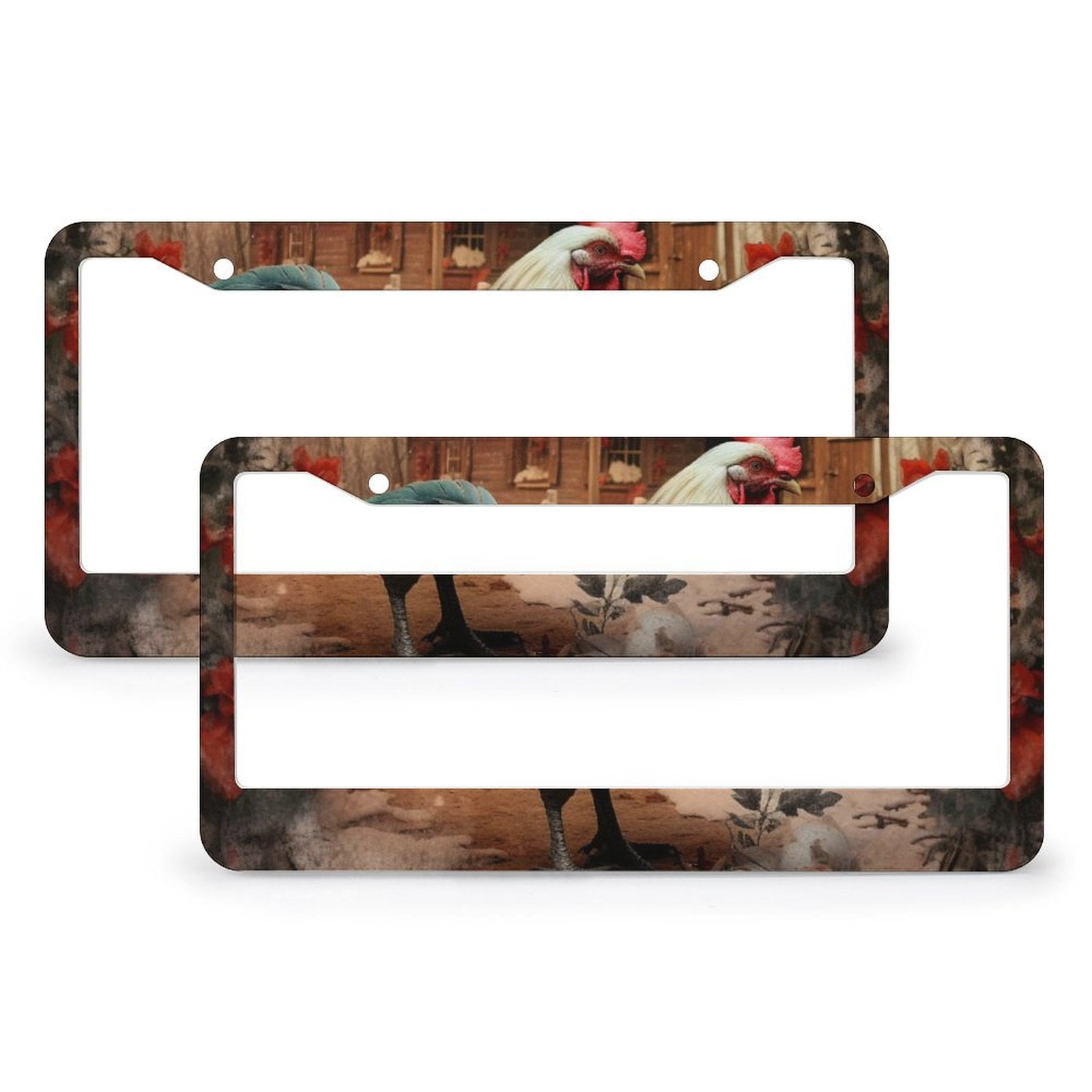 License Plate Frames Christmas Chicken Auto Decorative Frames Cars ...