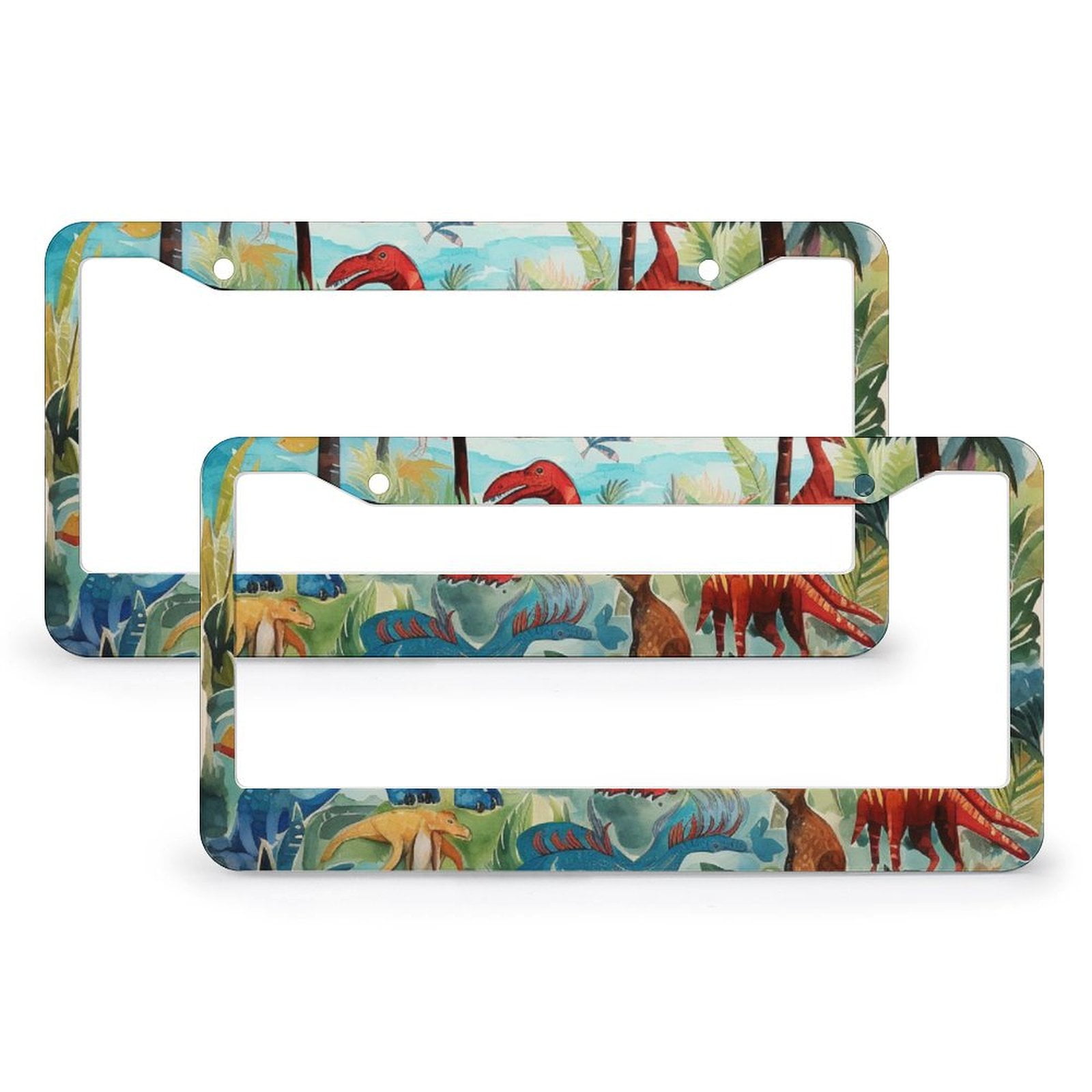 License Plate Frames Dinosaurs And Palm Trees License Plate Cover Frame ...